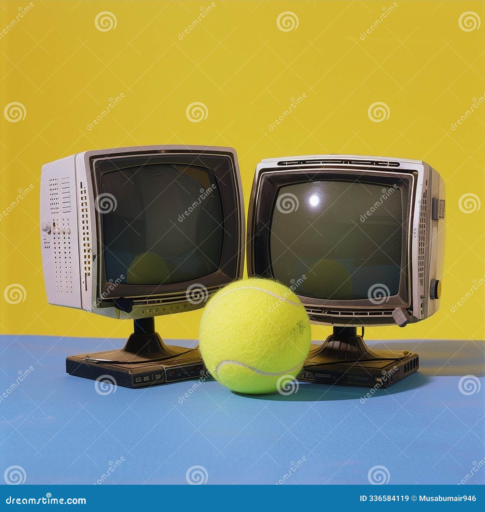 Tennis Ball-shaped Monitors for a Unique Gaming Setup Stock ...