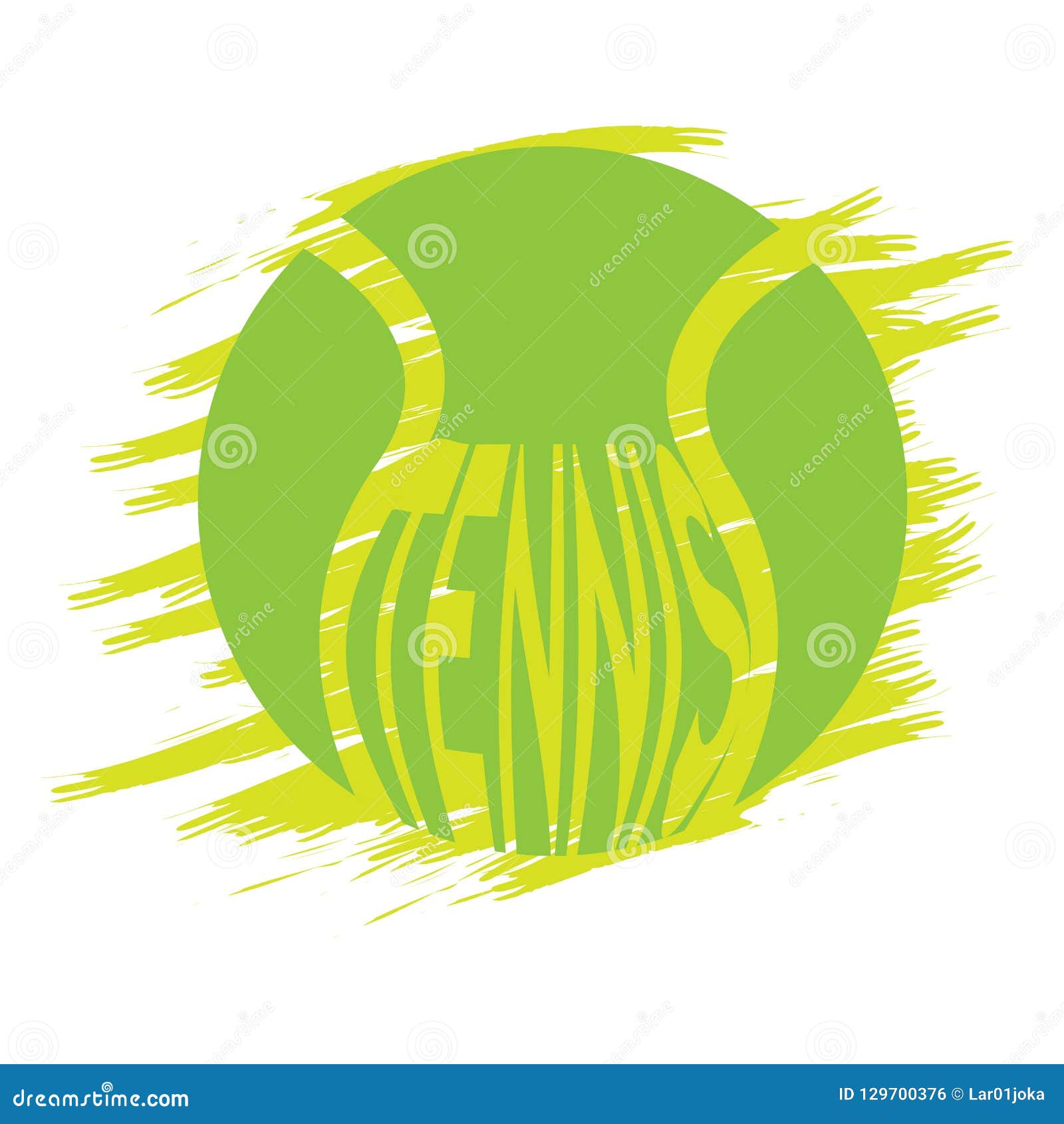 Tennis ball with text stock vector. Illustration of active - 129700376