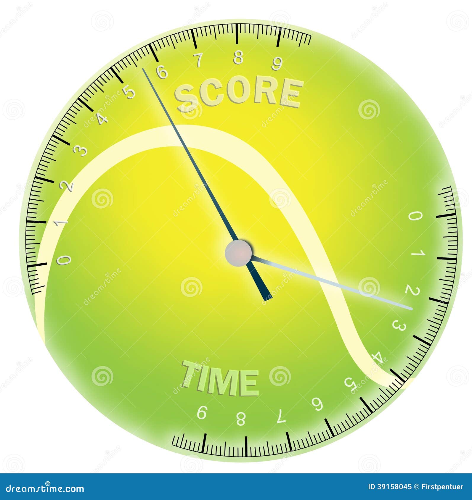 Tennis Ball with Time and Score Scales Stock Illustration ...