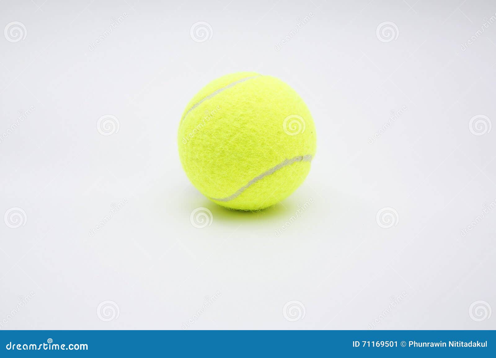 Tennis Ball on White Background Stock Image - Image of close, hairy ...