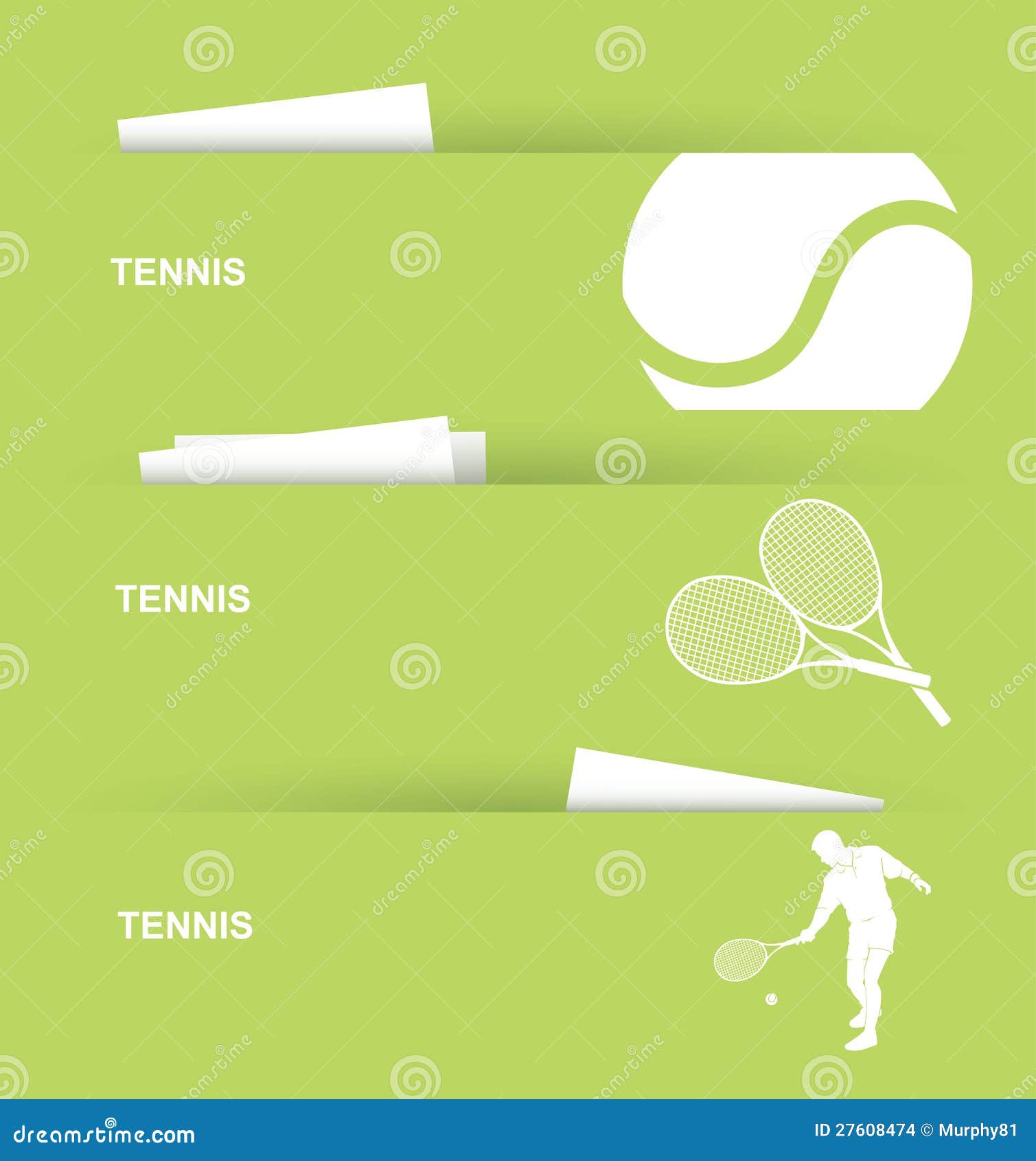 Tennis banners stock vector. Illustration of detail, action - 27608474