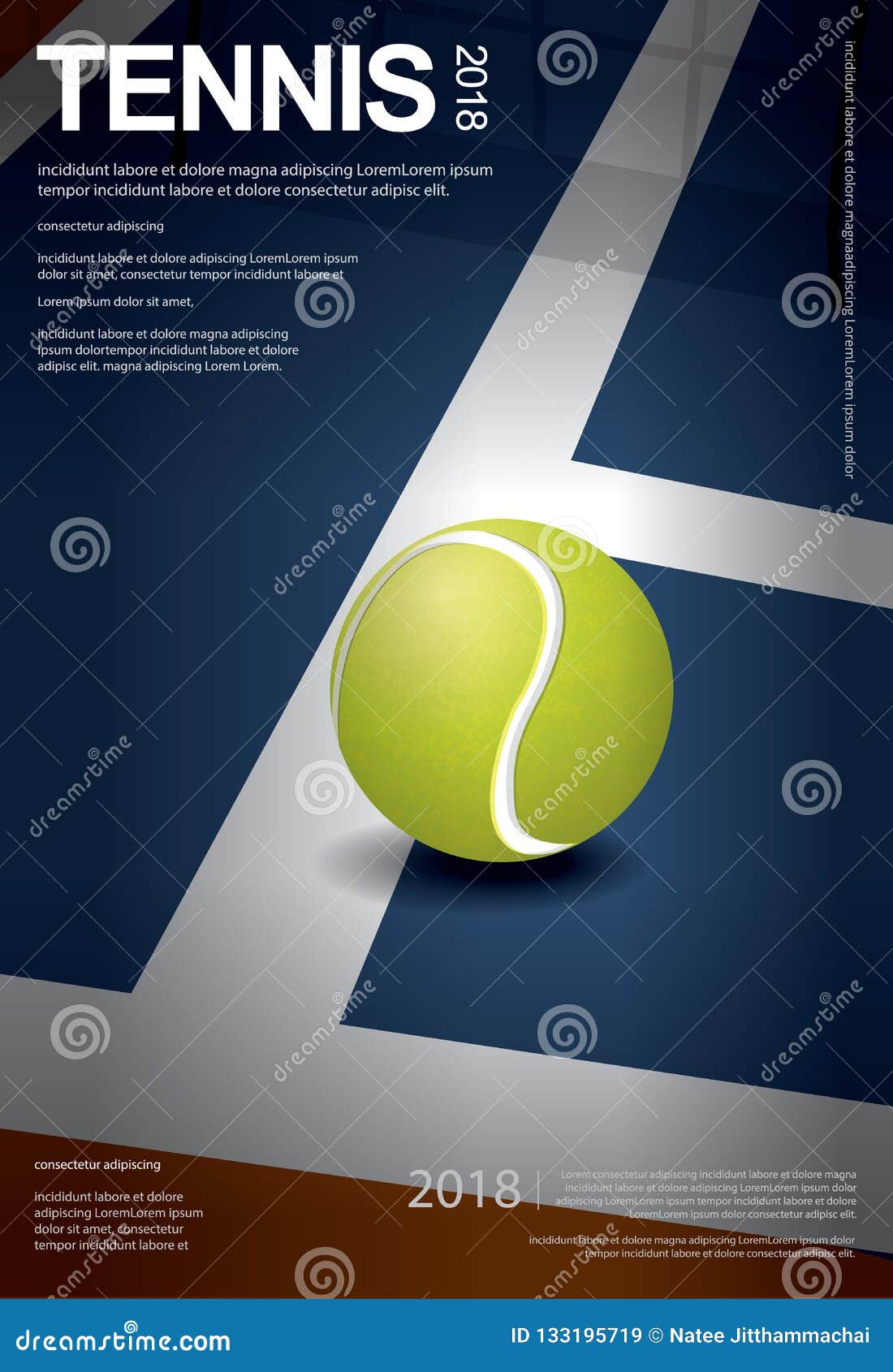 Tennis Championship Poster stock vector. Illustration of graphic ...
