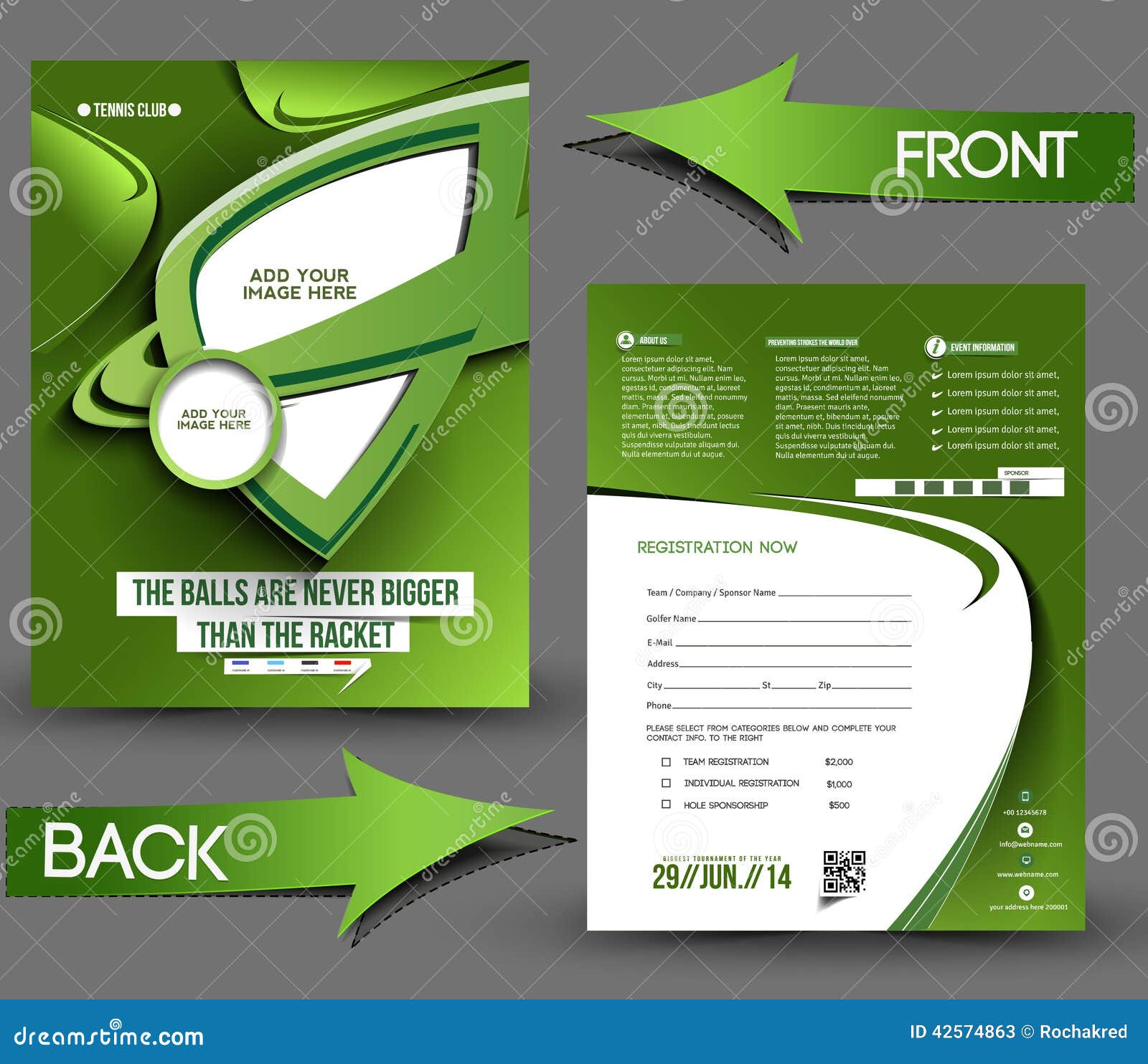 Tennis Competition Flyer stock vector. Illustration of back - 42574863