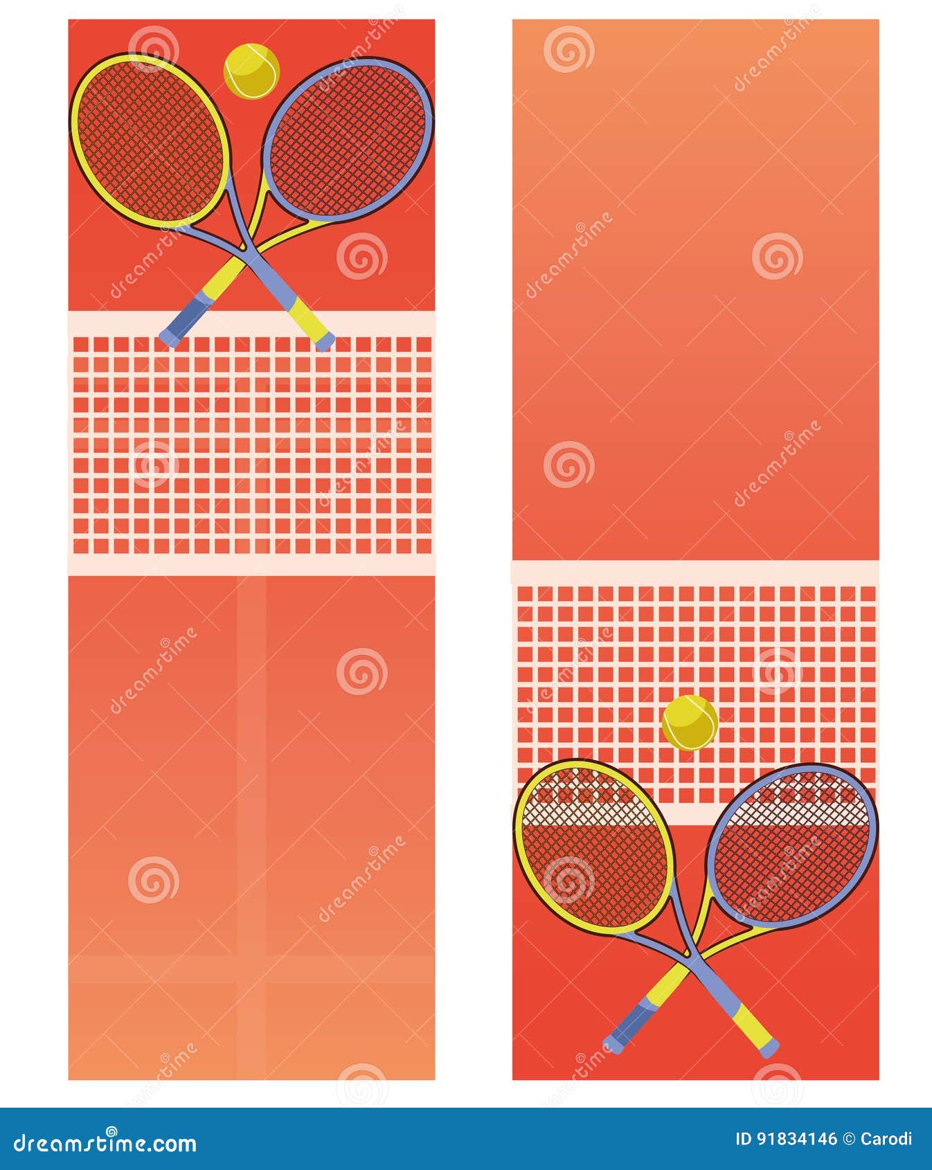 Tennis Court Banners, Vector Stock Vector - Illustration of sport, grid ...