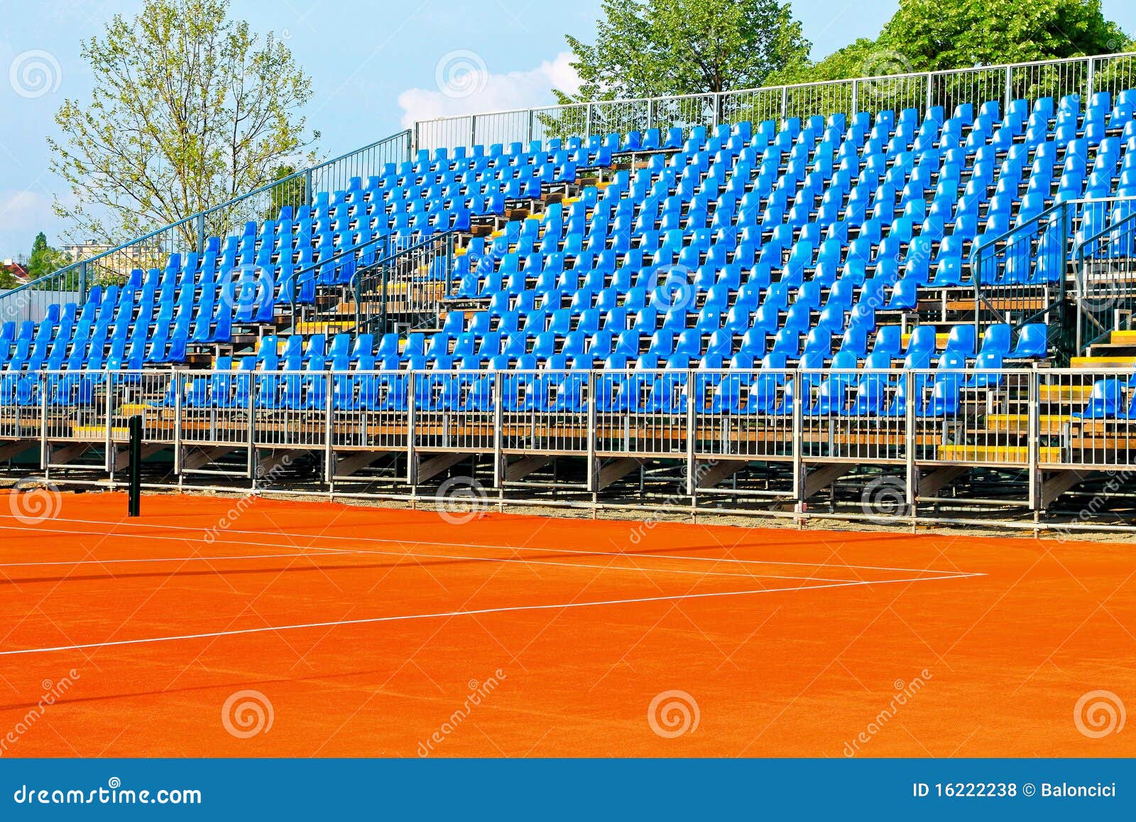 Tennis court stands stock photo. Image of sport, game - 16222238