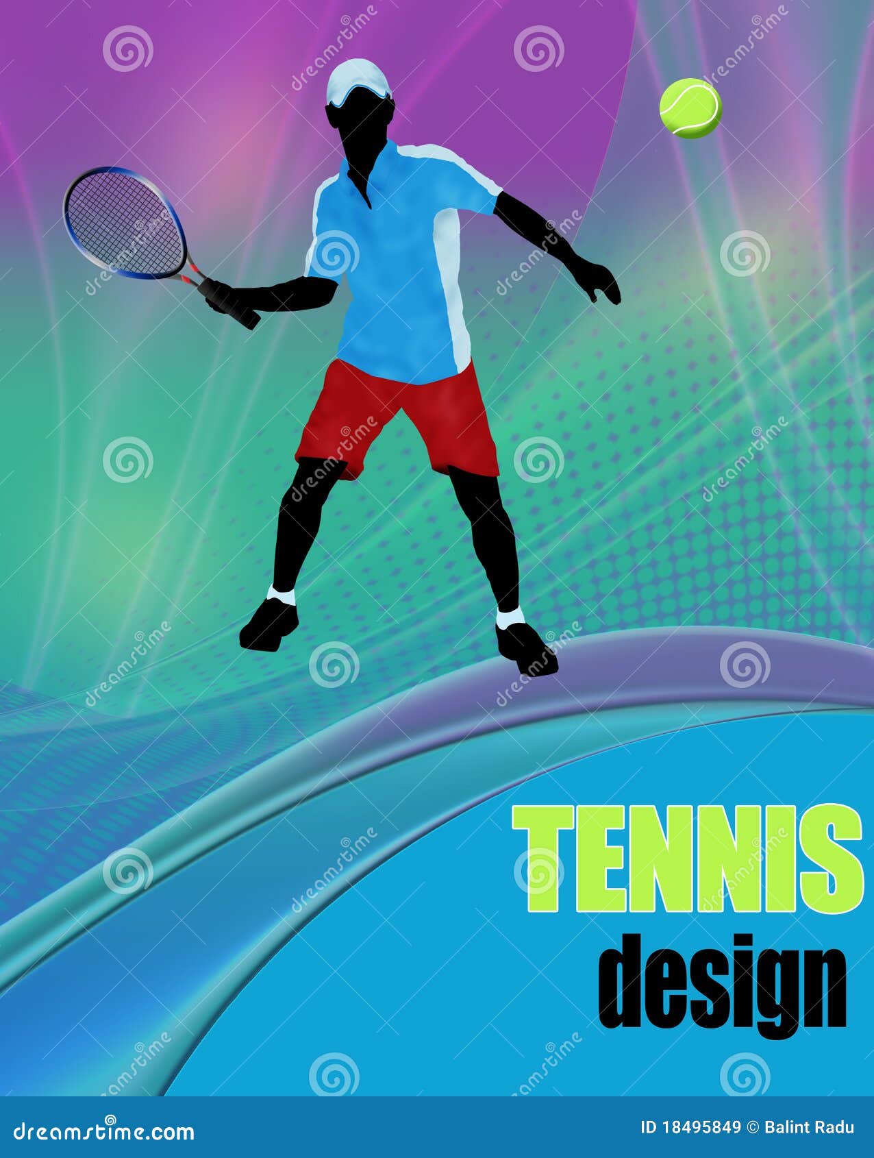 Tennis design poster stock vector. Illustration of pass - 18495849