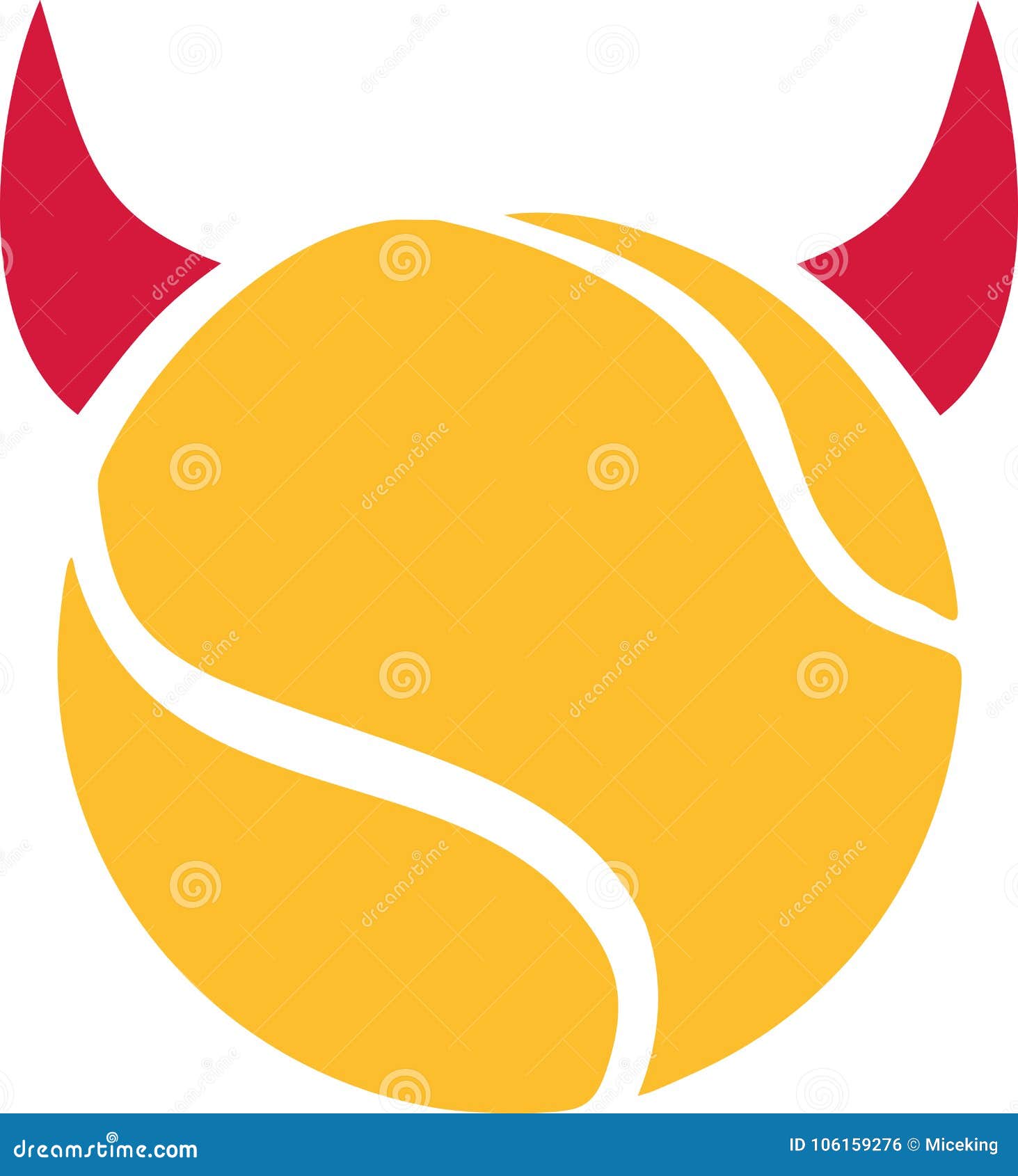 Tennis devil stock vector. Illustration of tennis, icon - 106159276