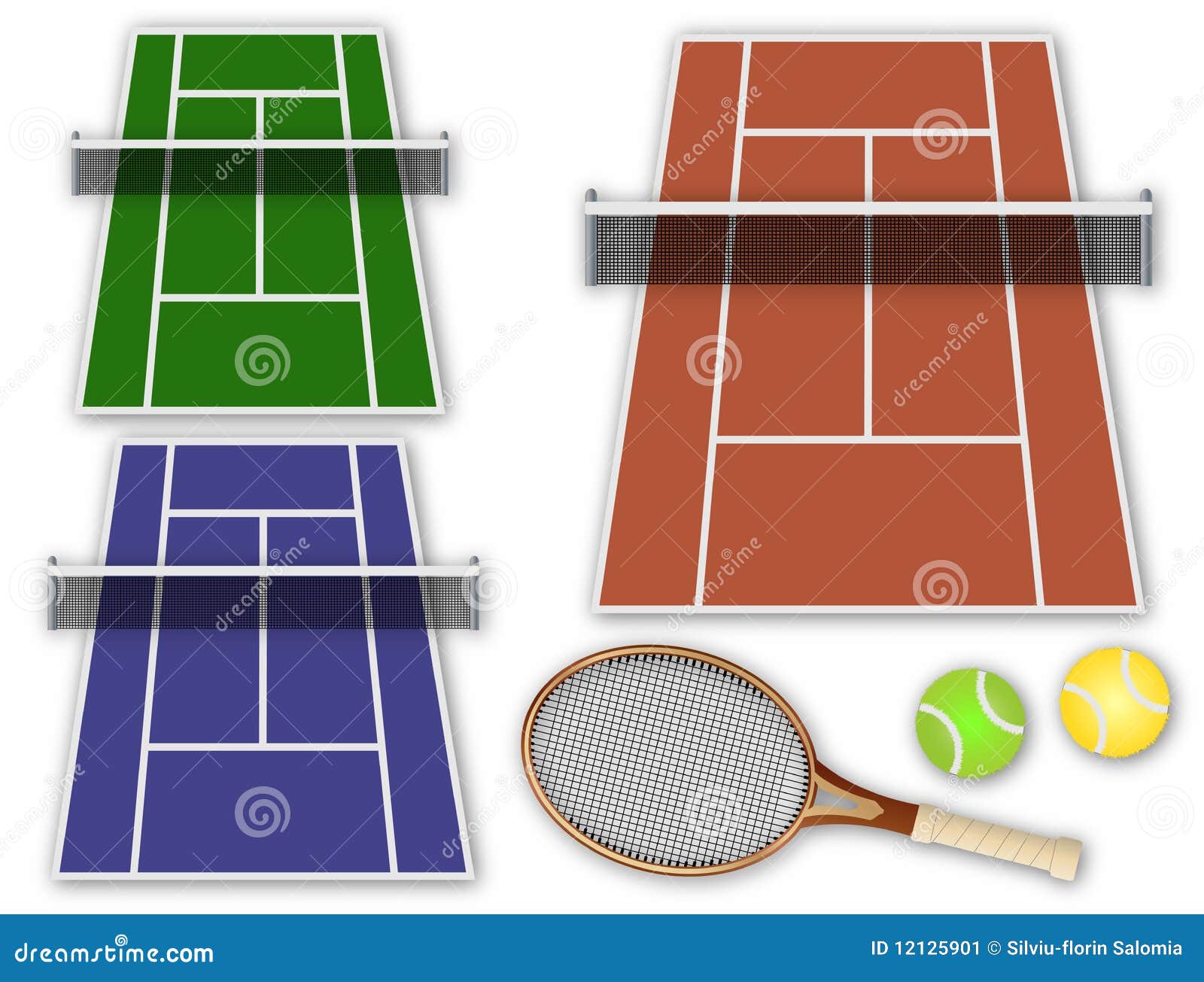 Tennis elements collection stock vector. Illustration of ball - 12125901