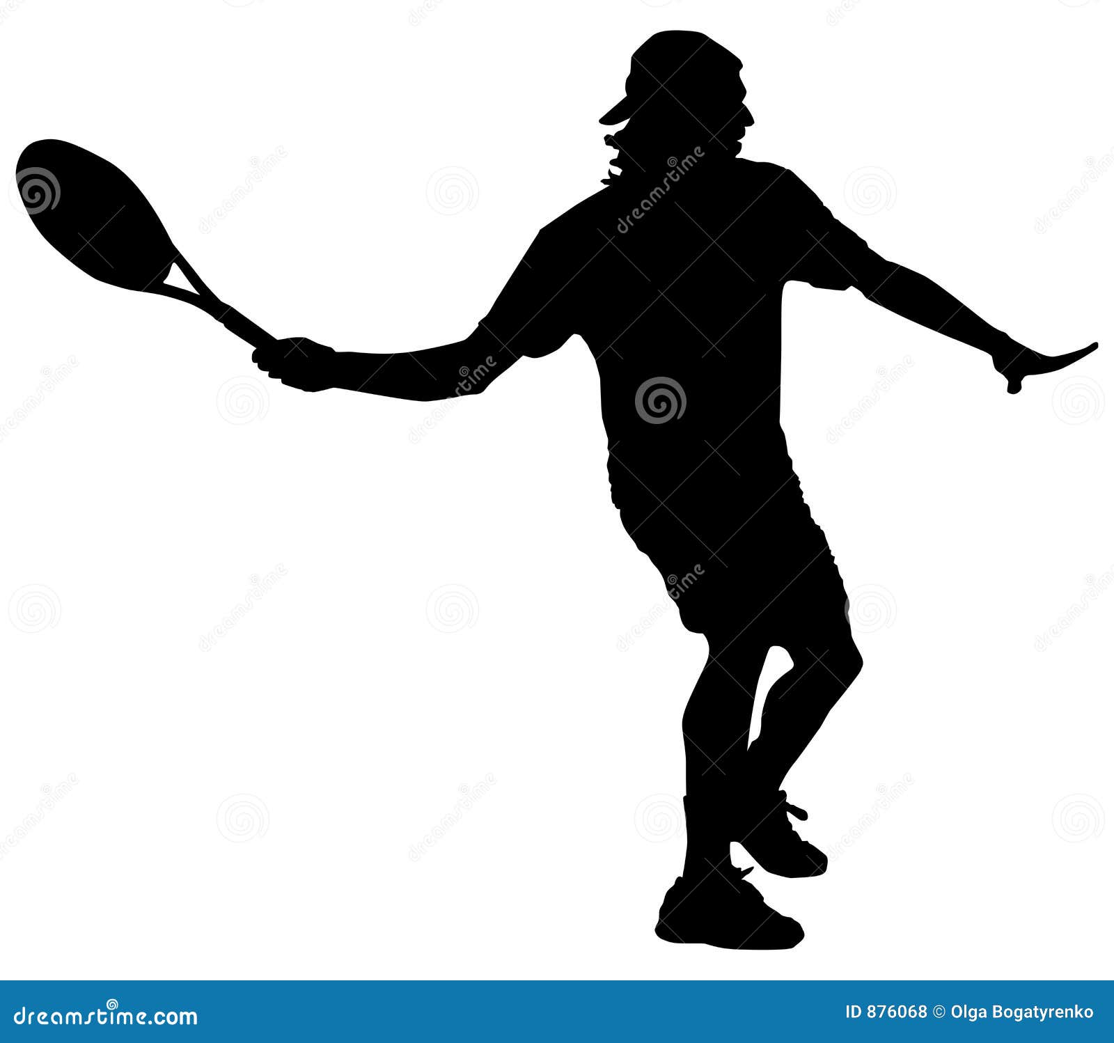 Tennis Forehand stock vector. Illustration of athlete, stroke - 876068