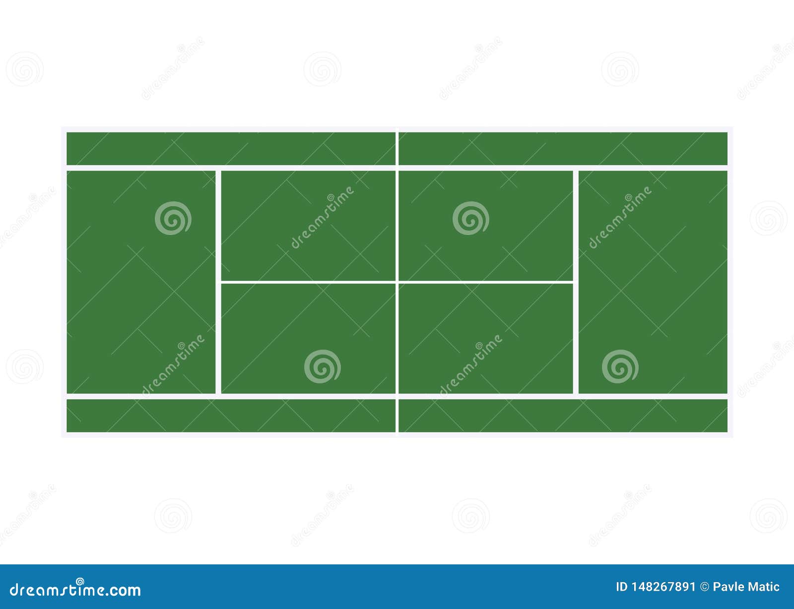 Tennis Green Grass Field on White Background Stock Vector ...