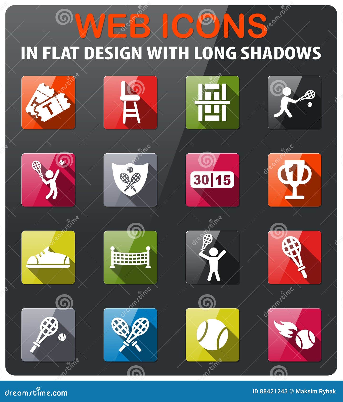 Tennis icon set stock illustration. Illustration of ball - 88421243