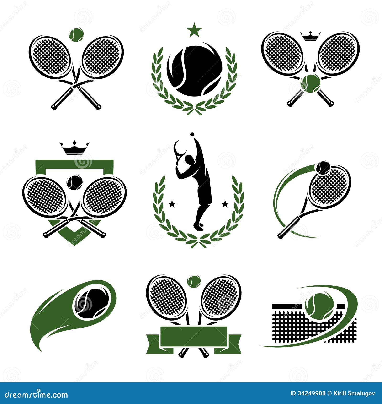 Tennis Labels Icons Set Stock Illustrations – 53 Tennis Labels Icons ...