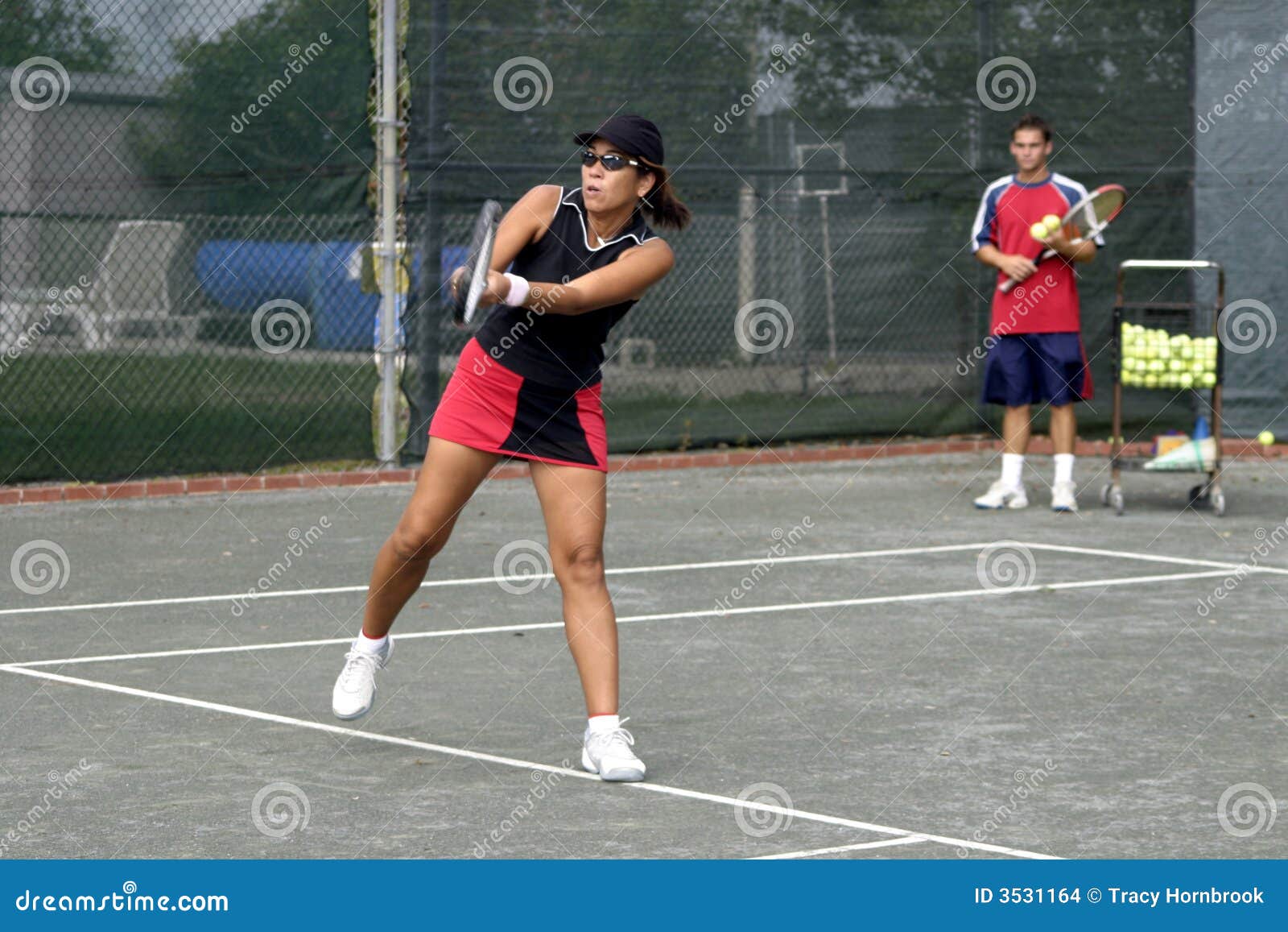 Tennis lesson stock photo. Image of athlete, clinic, asian - 3531164