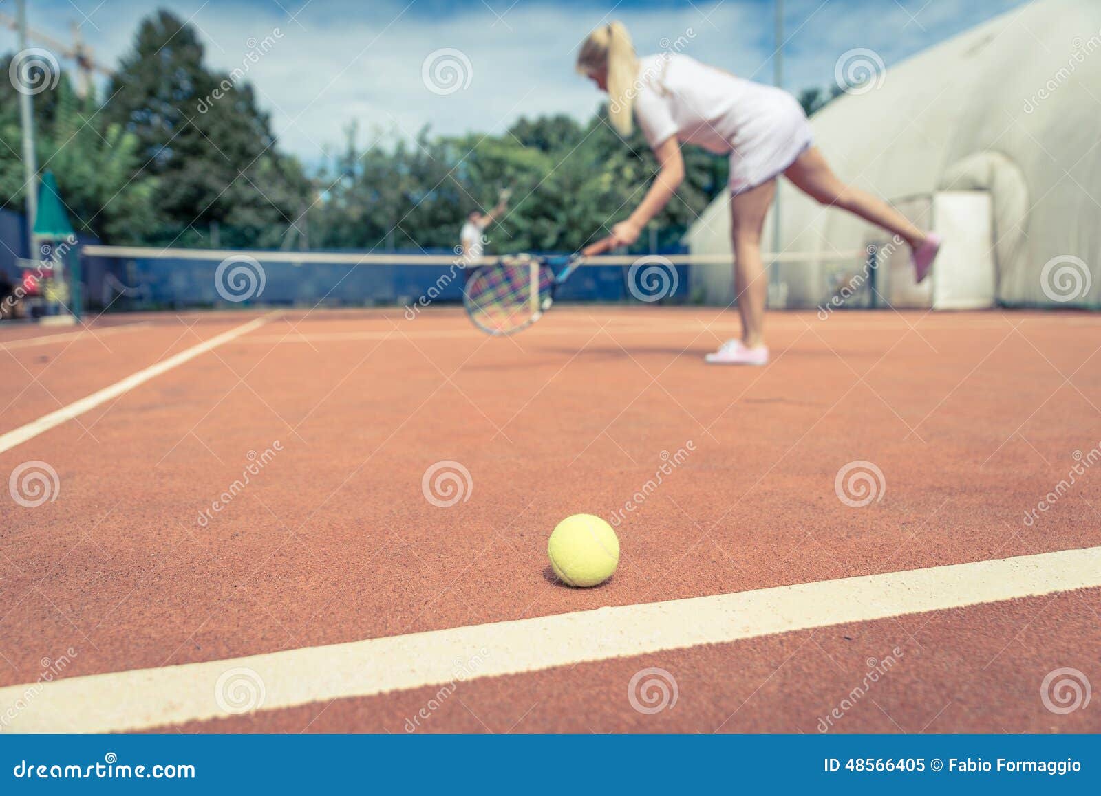 Tennis match stock image. Image of active, ball, game - 48566405