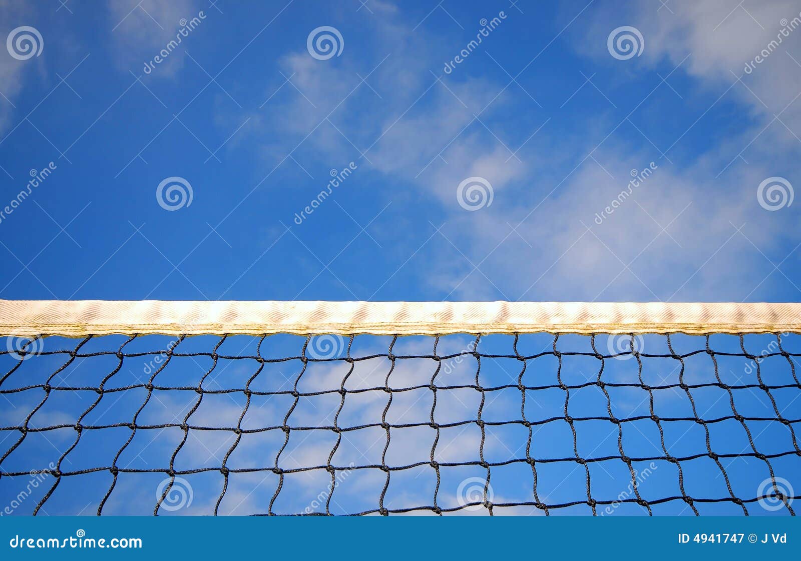 A Tennis Net and Cloudy Blue Sky Stock Image - Image of line, play: 4941747