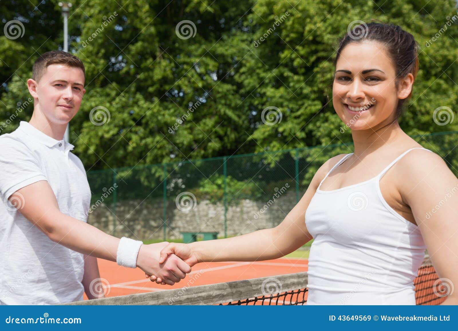 Tennis Opponents Shaking Hands before Match Stock Image - Image of ...