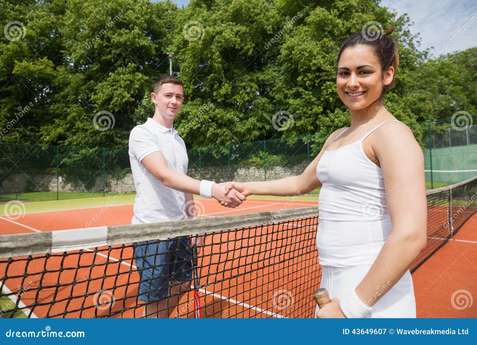 Tennis Opponents Shaking Hands before Match Stock Image - Image of ...