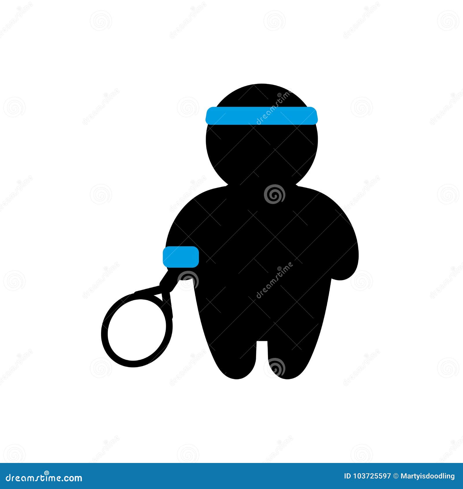 Simple tennis player icon stock vector. Illustration of player - 103725597