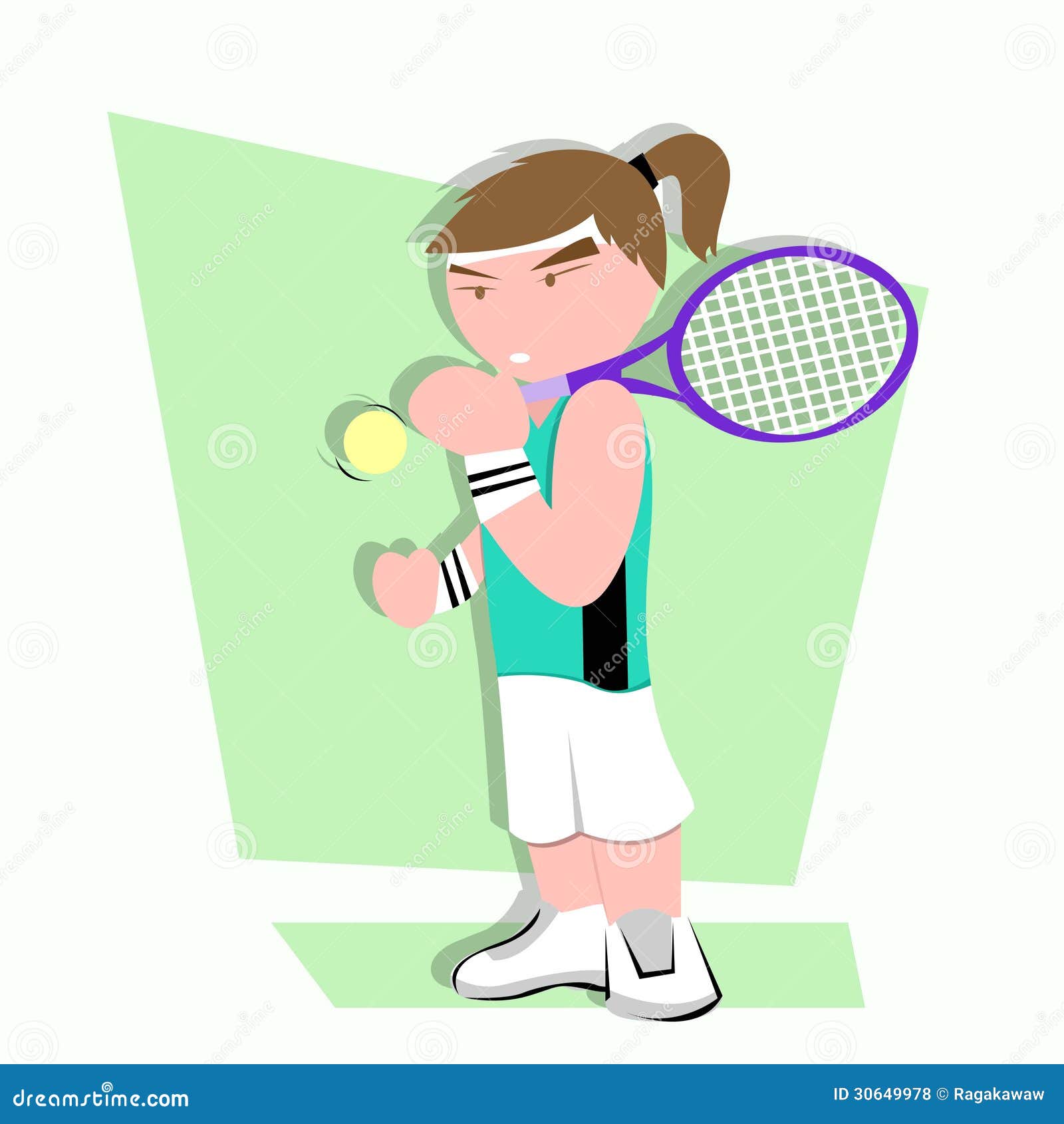 Tennis player cartoon stock vector. Illustration of isolated - 30649978