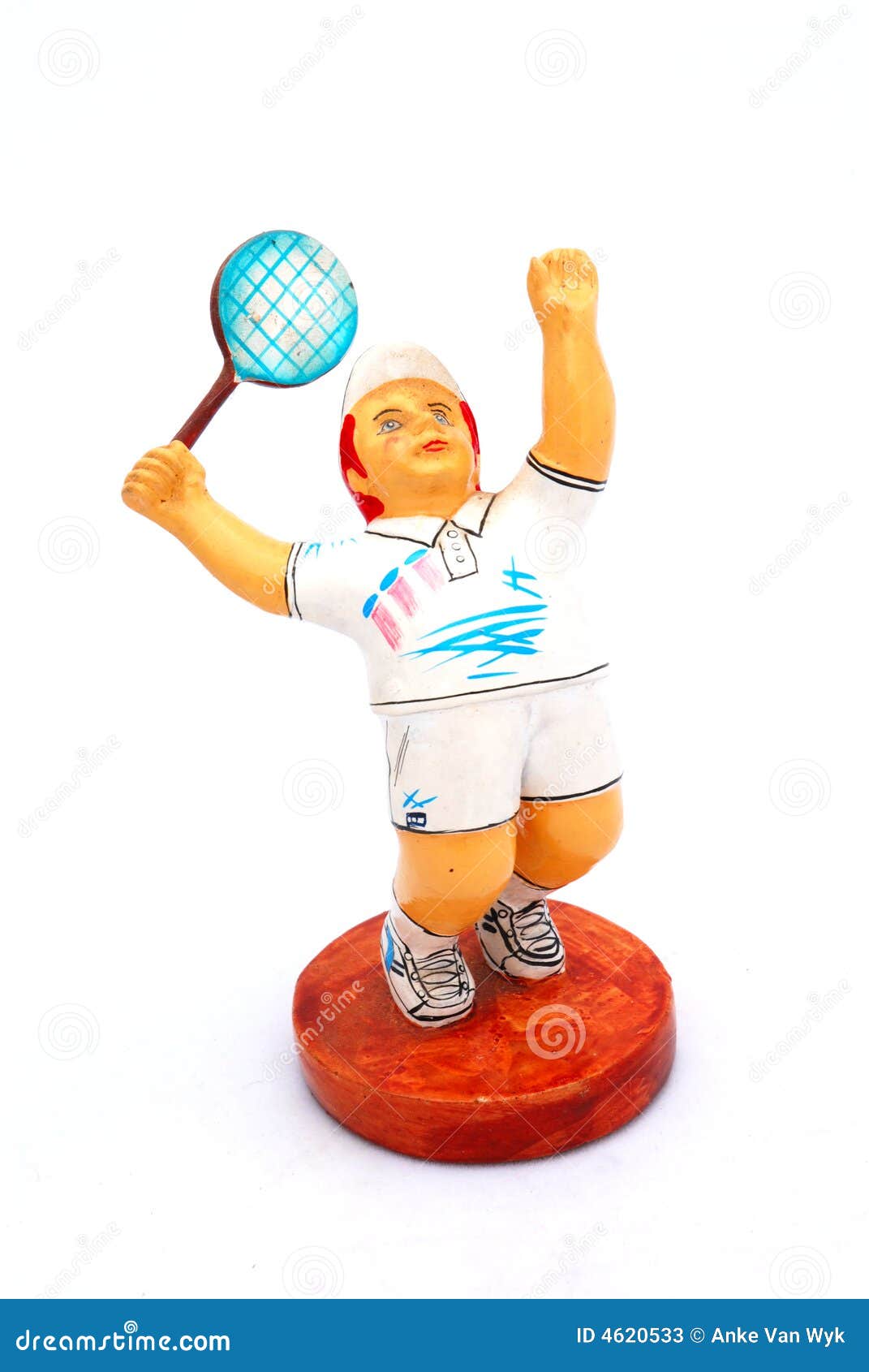 Tennis Player Clay Figurine Stock Image - Image of ornament, statue ...