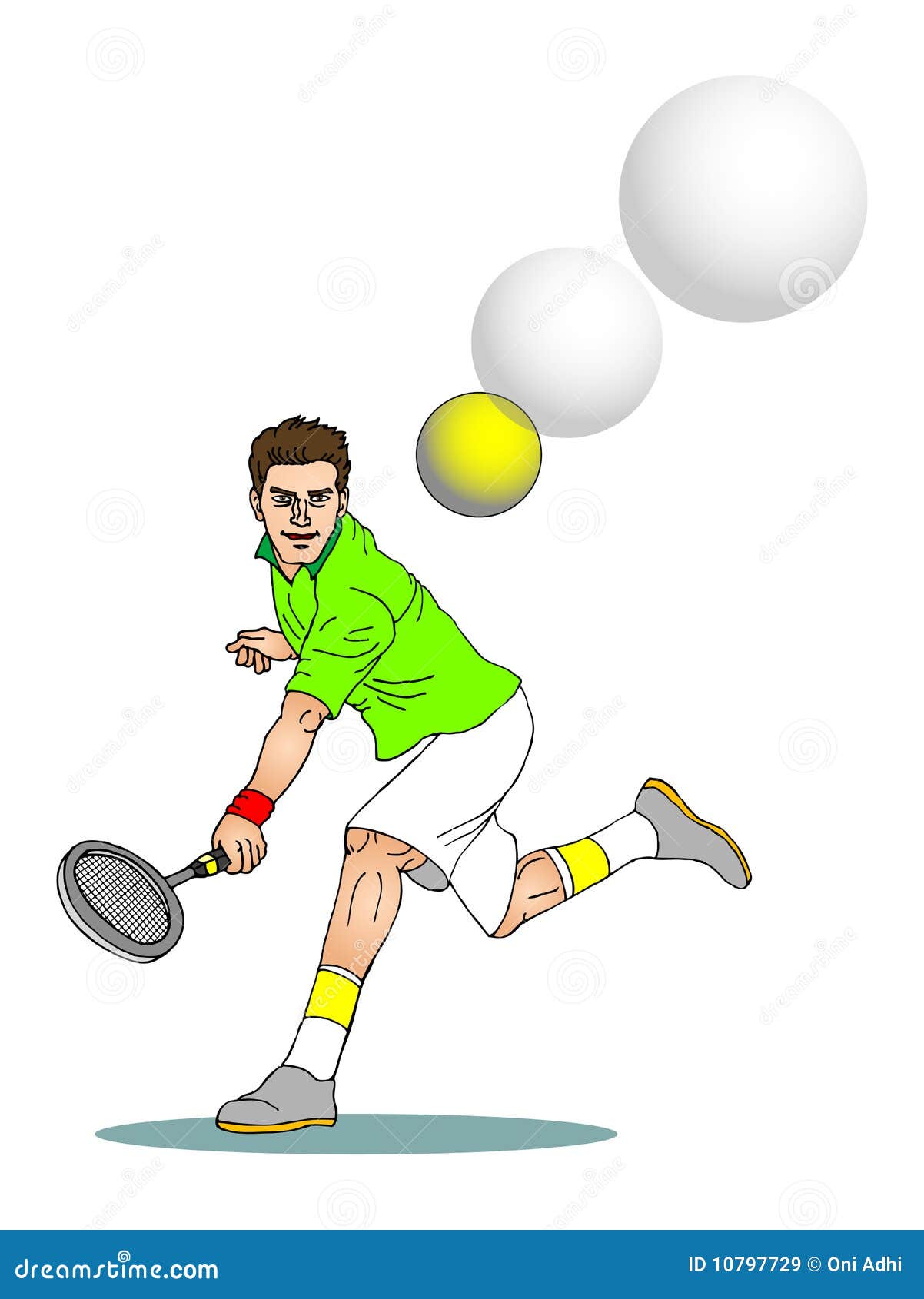 Tennis Backhand Royalty-Free Stock Image | CartoonDealer.com #10797766