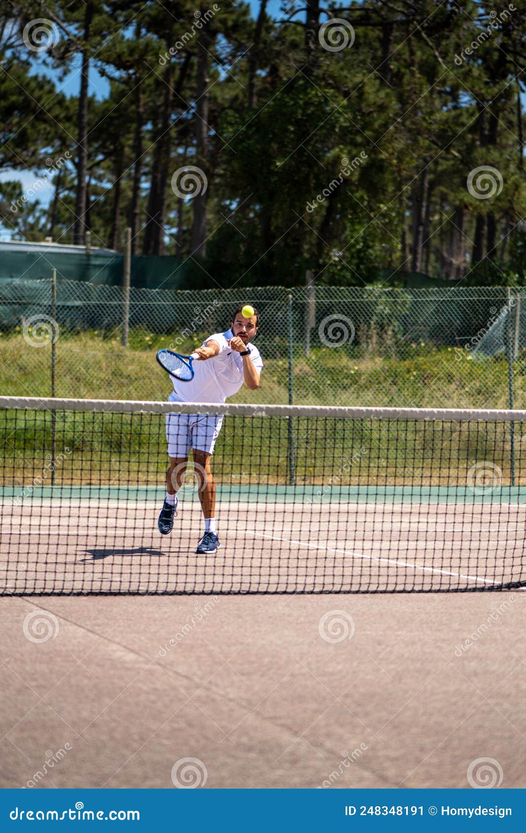 Tennis Player Performing a Smash Stock Image - Image of court ...