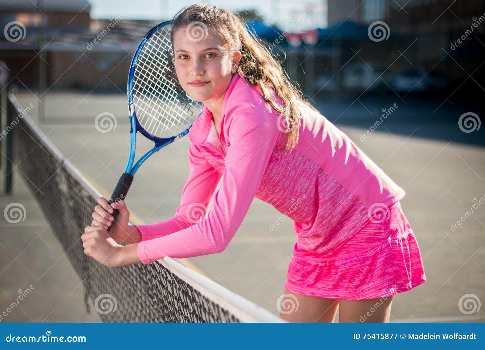 Tennis player stock image. Image of hair, teen, standing - 75415877