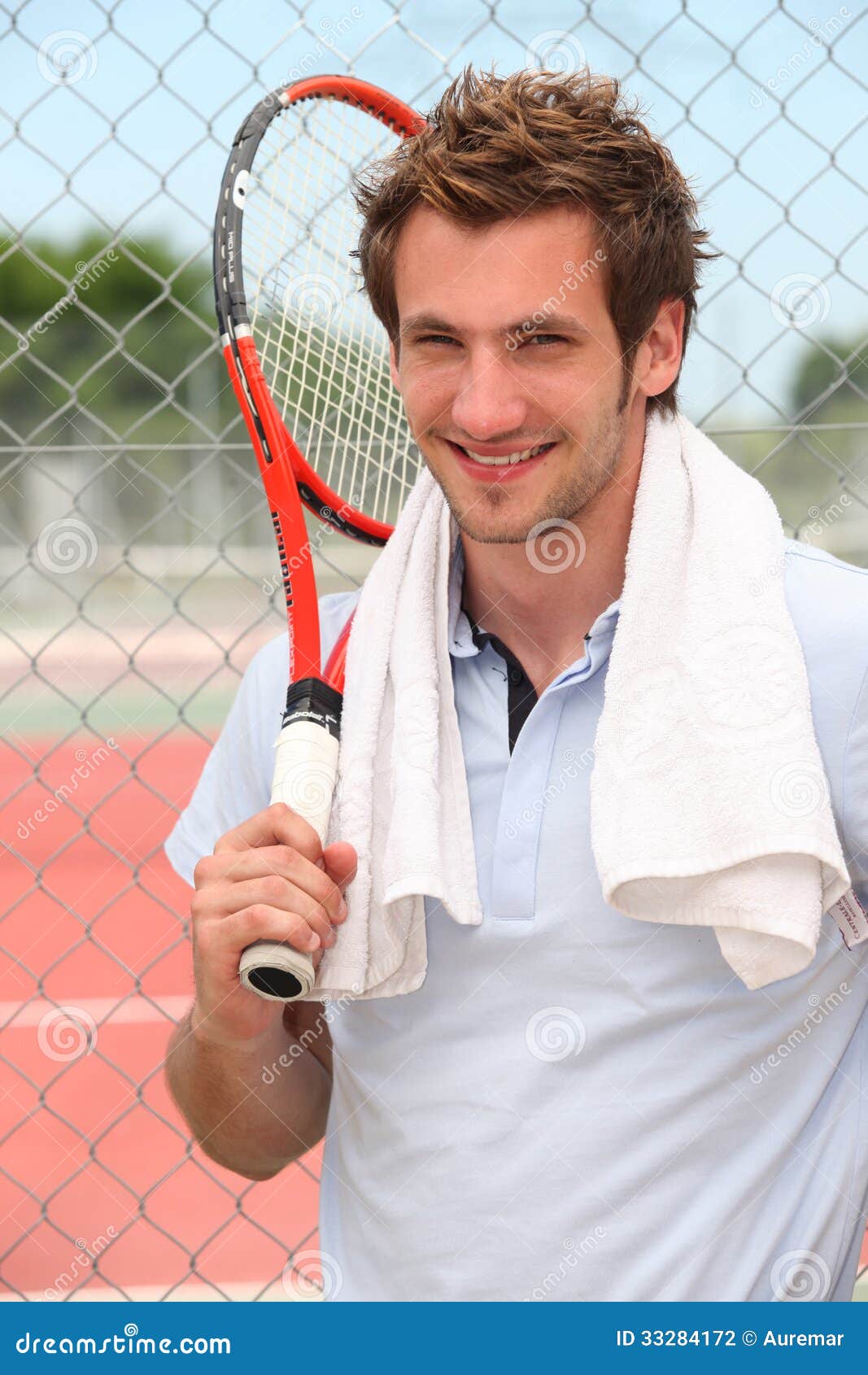 Tennis player with racket stock photo. Image of tournament - 33284172