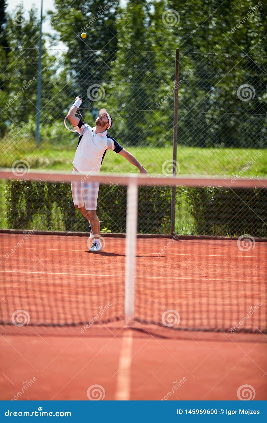 Tennis player with racket stock photo. Image of racket - 145969600