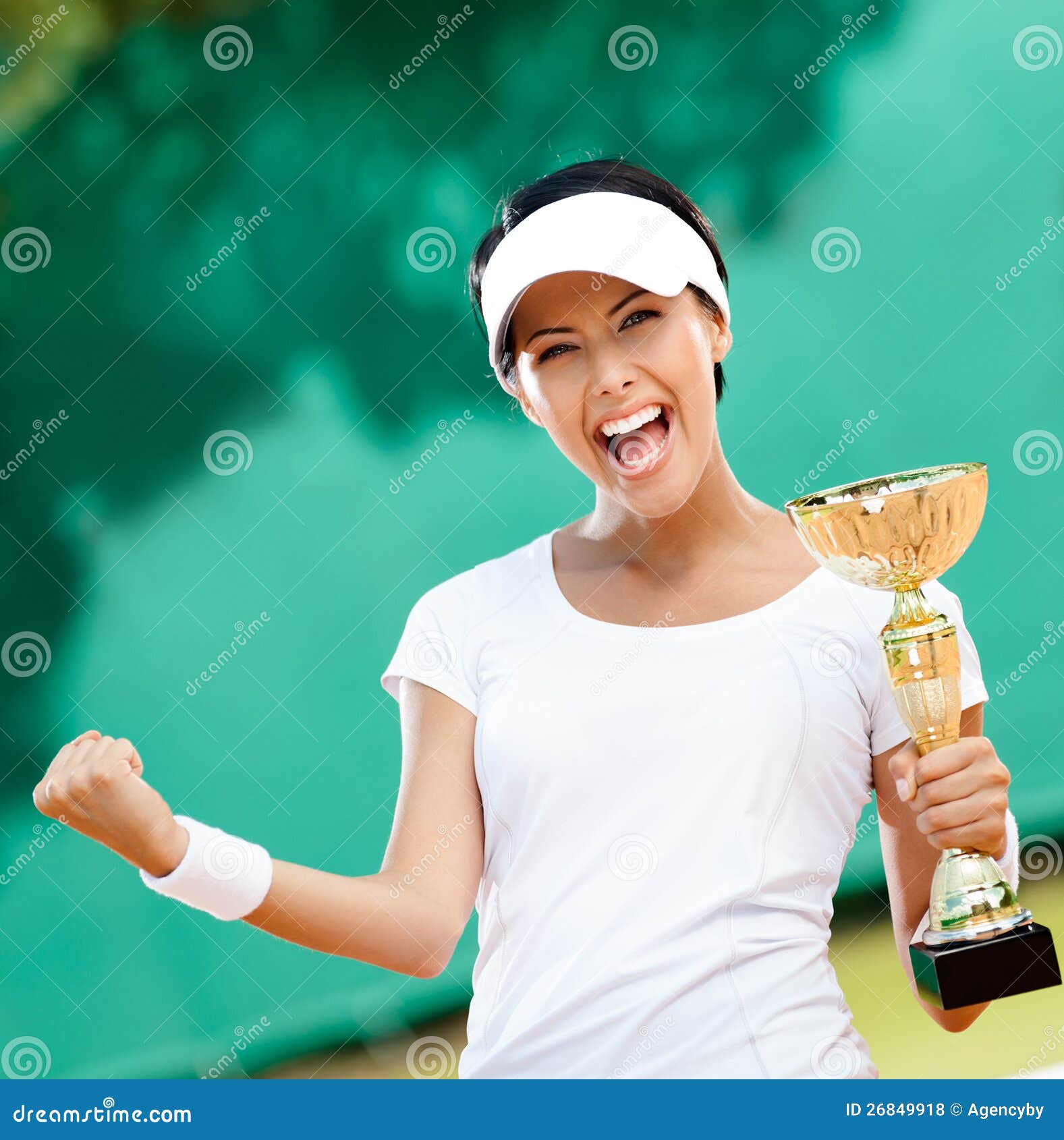 Tennis player won the cup stock photo. Image of contest - 26849918