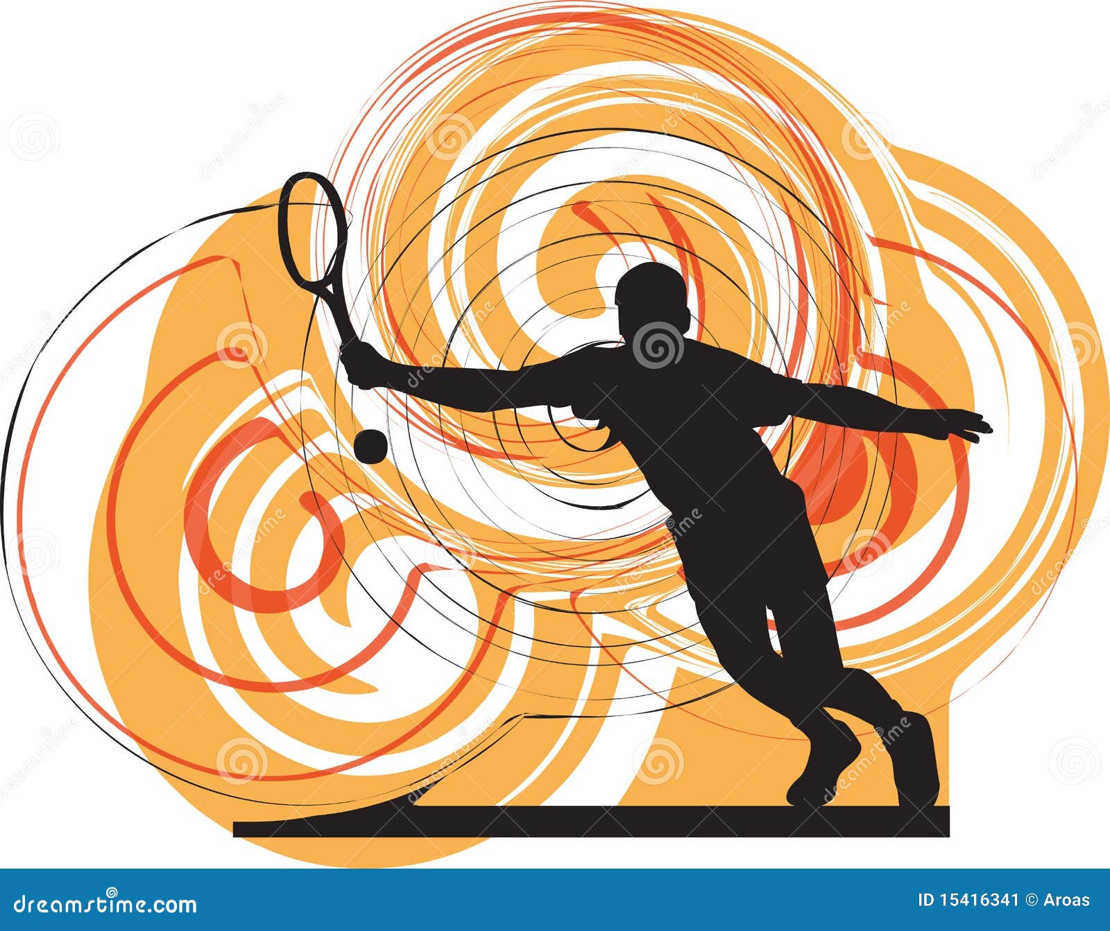 Tennis Players Illustration. Stock Vector - Illustration of exercise ...