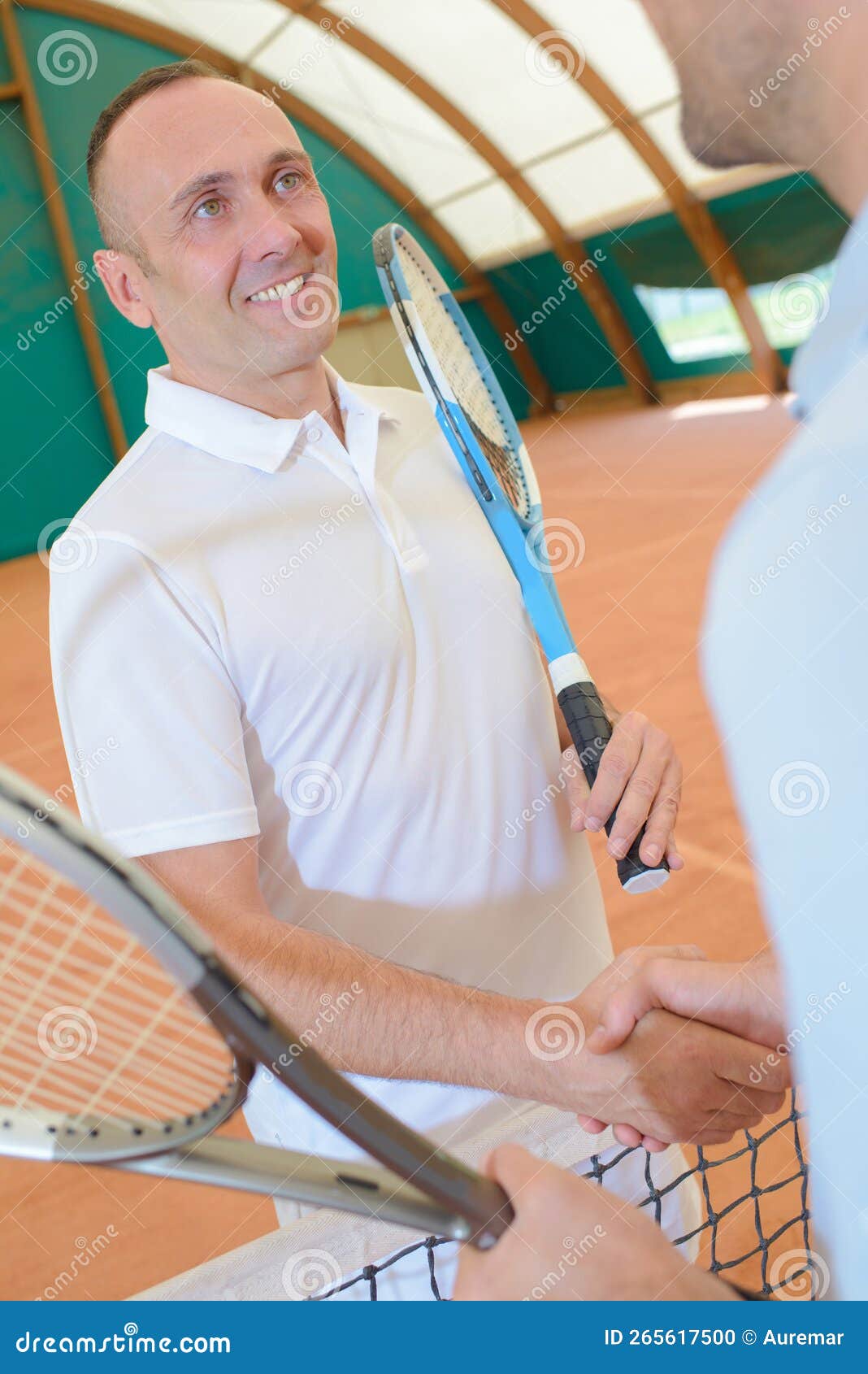 Tennis Players Shaking Hands Stock Photo - Image of player ...