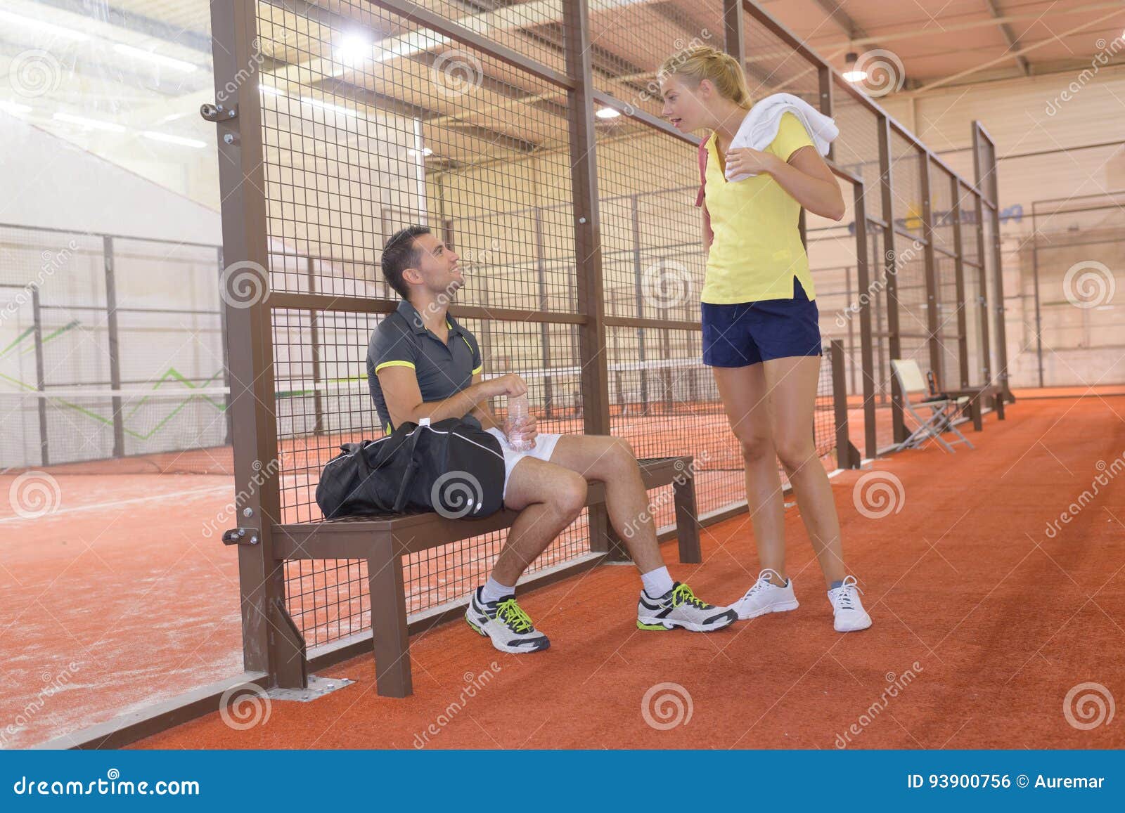 Tennis Players Talking after Match Stock Photo - Image of action ...