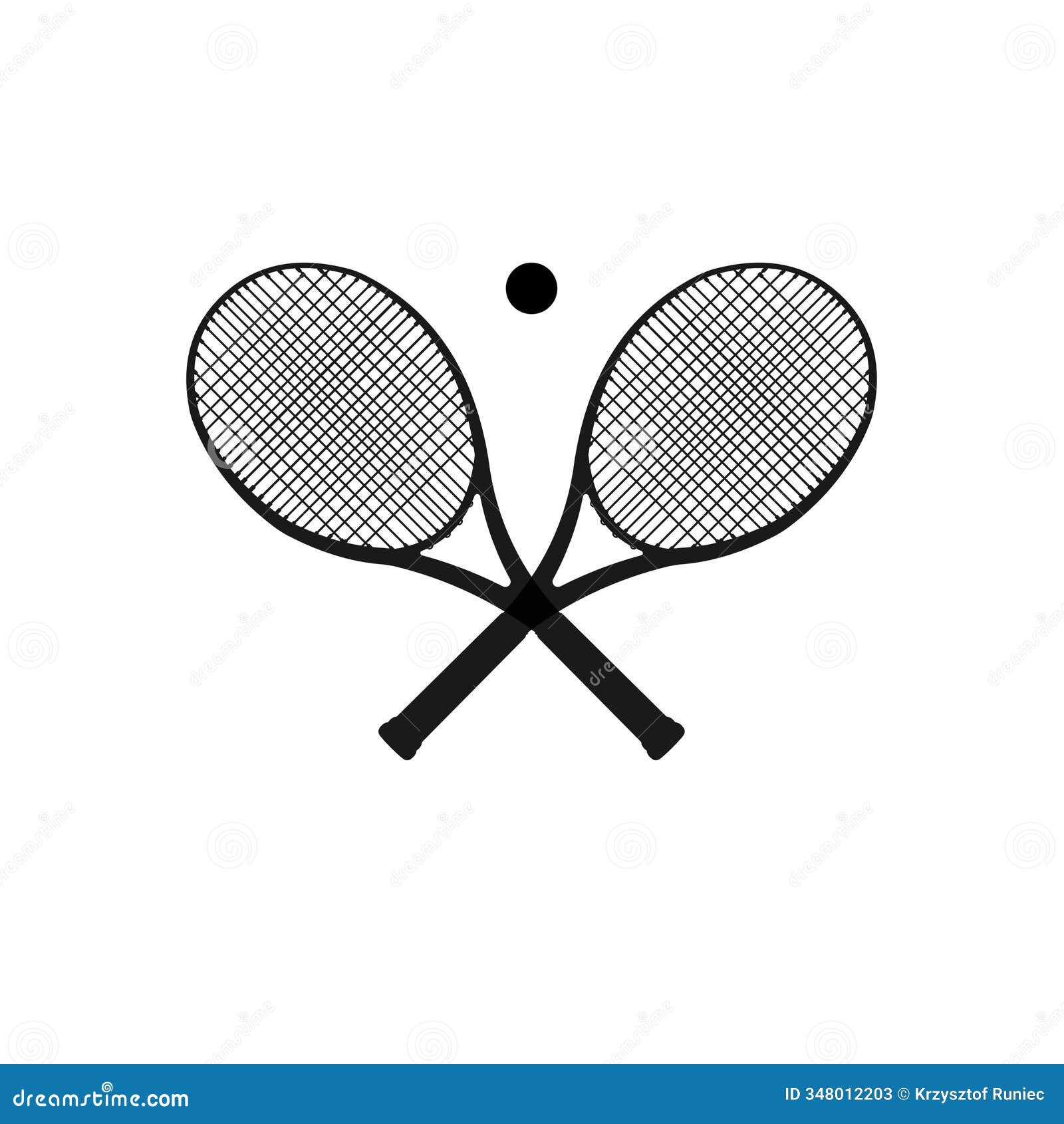 Tennis racket and ball stock illustration. Illustration of vector ...