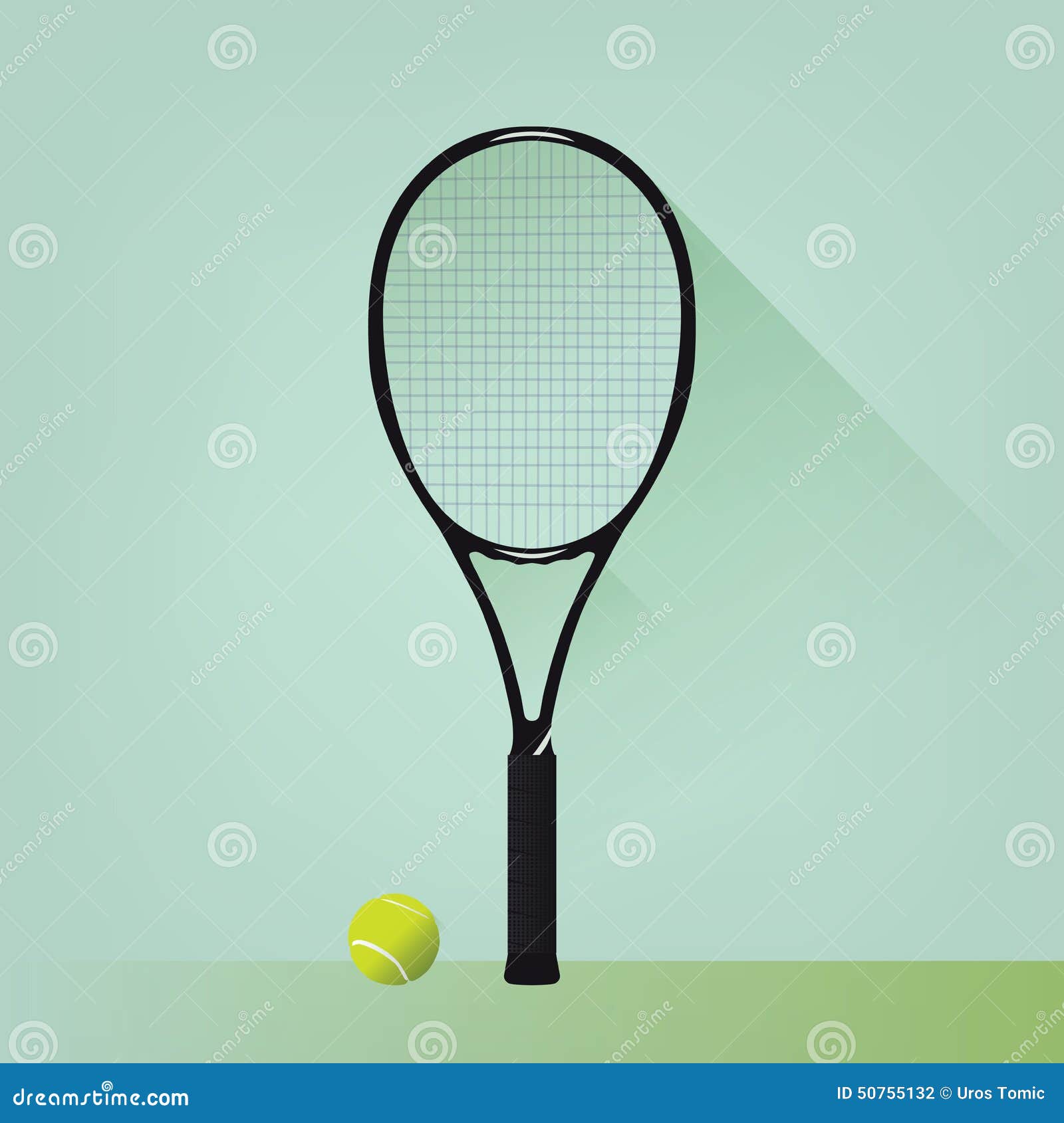 Tennis Racket and Ball Vector. Stock Vector - Illustration of equipment ...