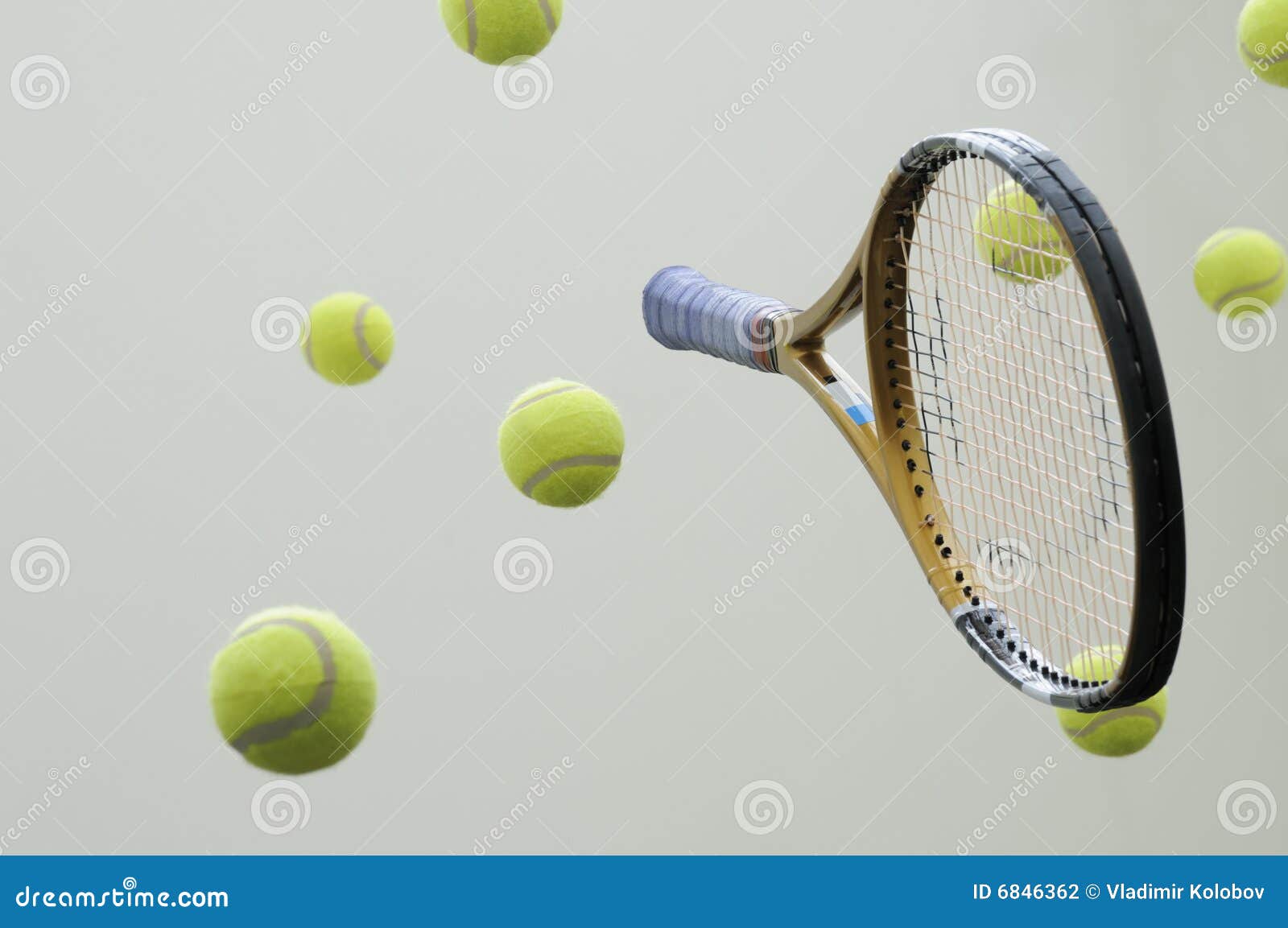 Tennis racket with balls. stock photo. Image of tennis - 6846362