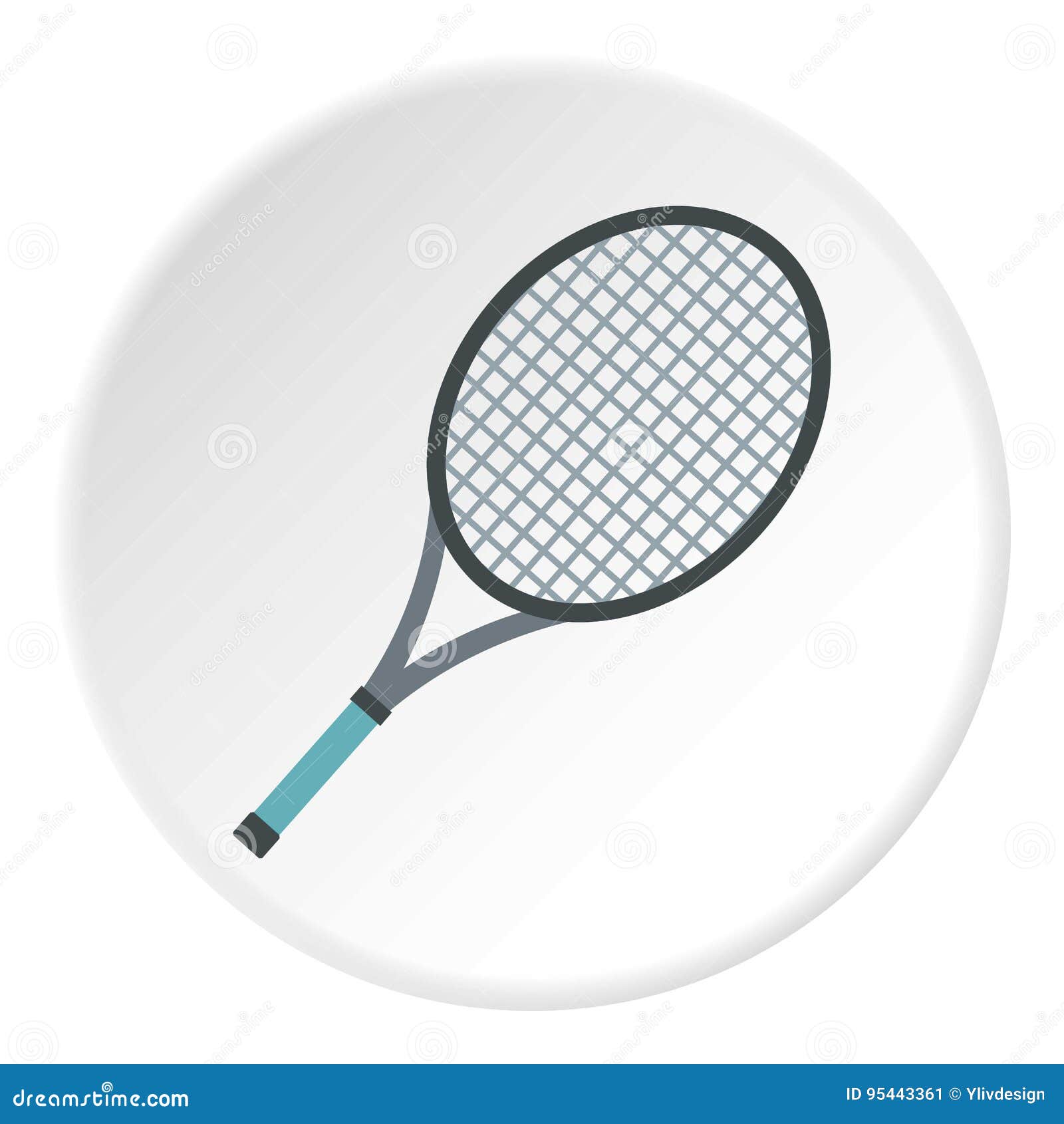 Tennis racket icon circle stock vector. Illustration of action - 95443361