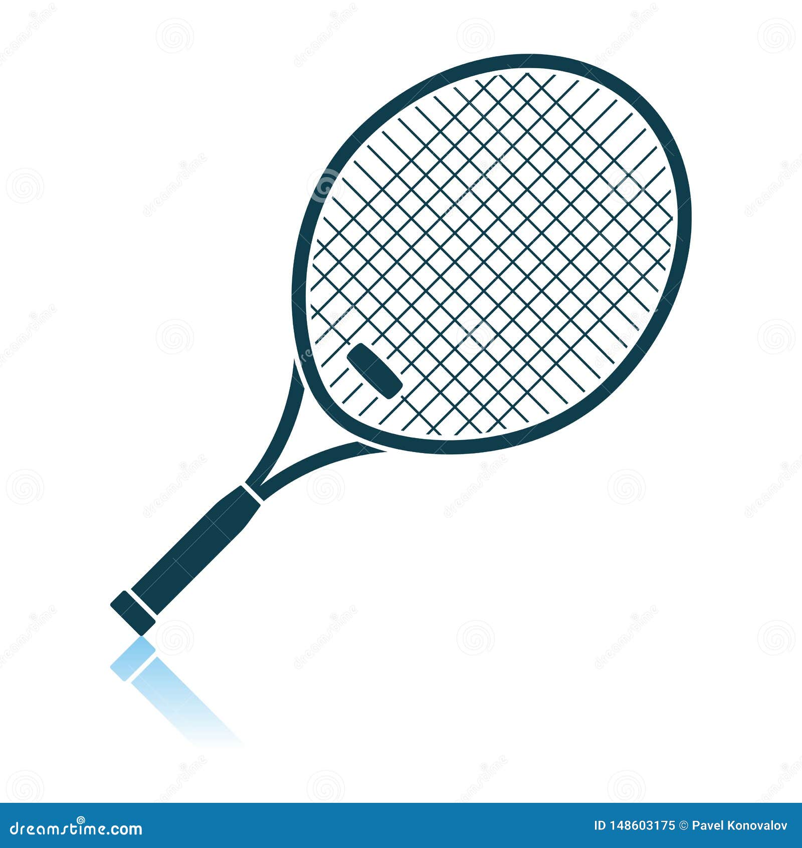 Tennis Racket Icon stock vector. Illustration of individual - 148603175