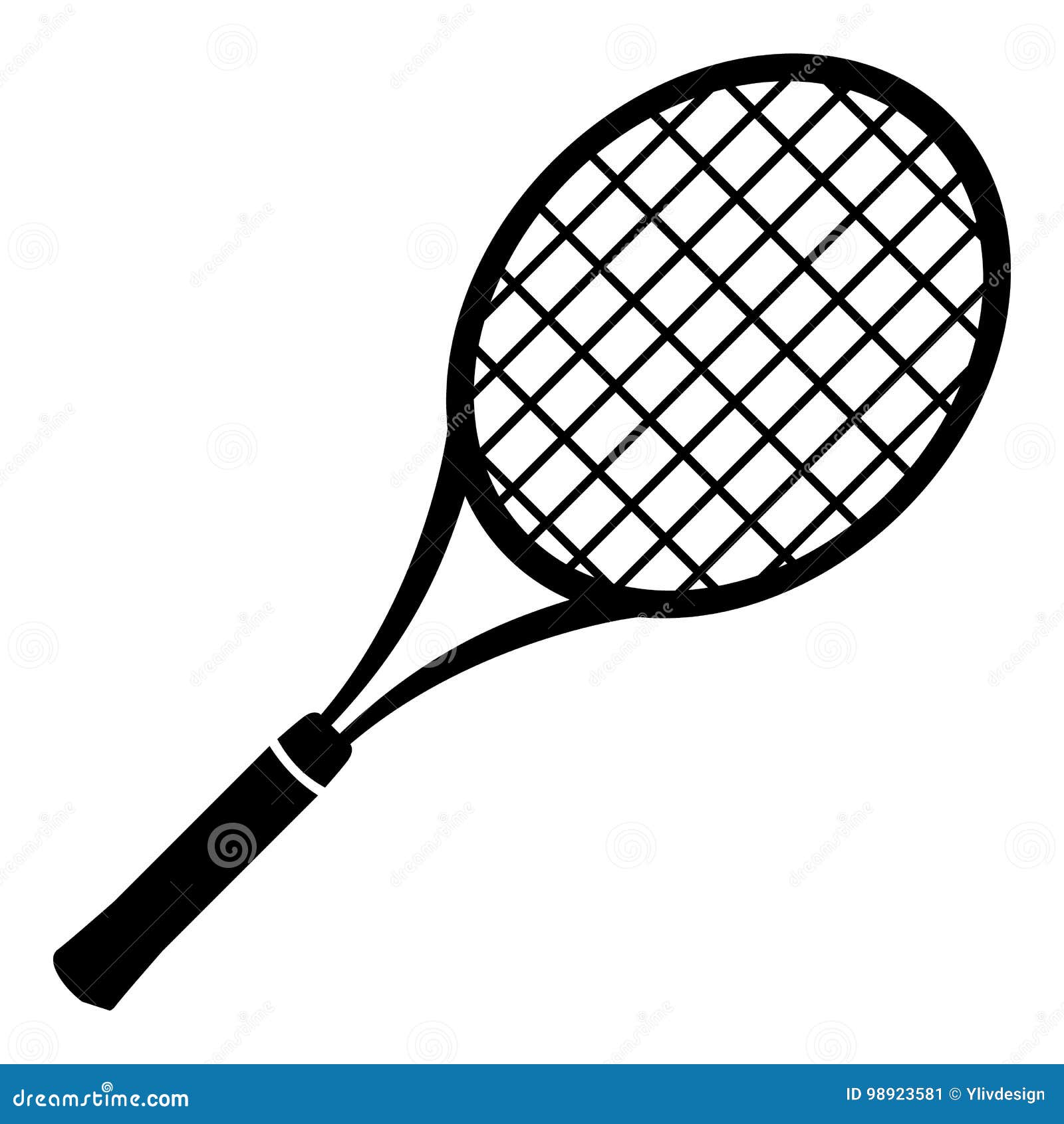 Tennis Racket Icon, Simple Black Style Stock Vector - Illustration of ...