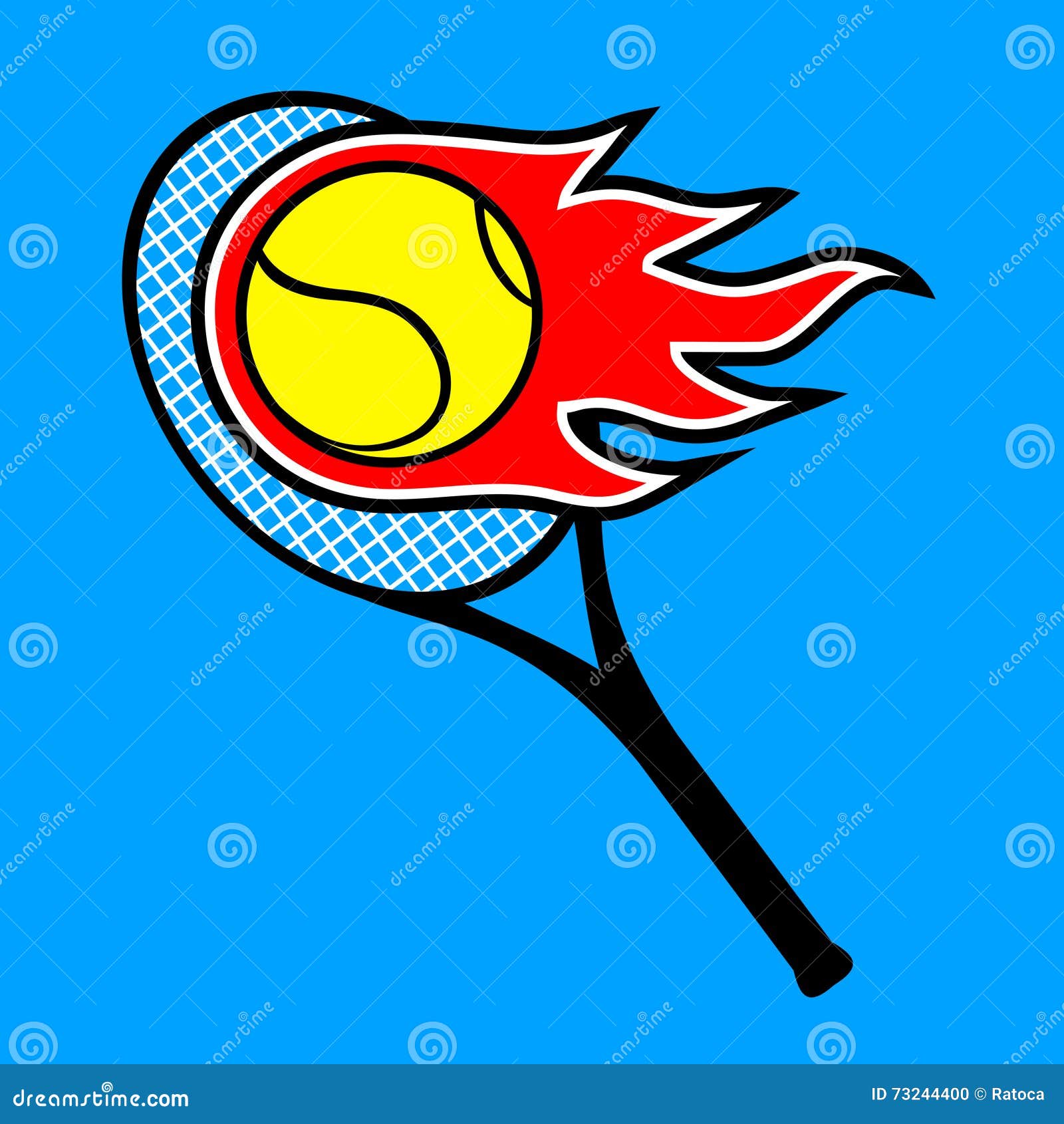 Tennis racket illustration stock vector. Illustration of design - 73244400