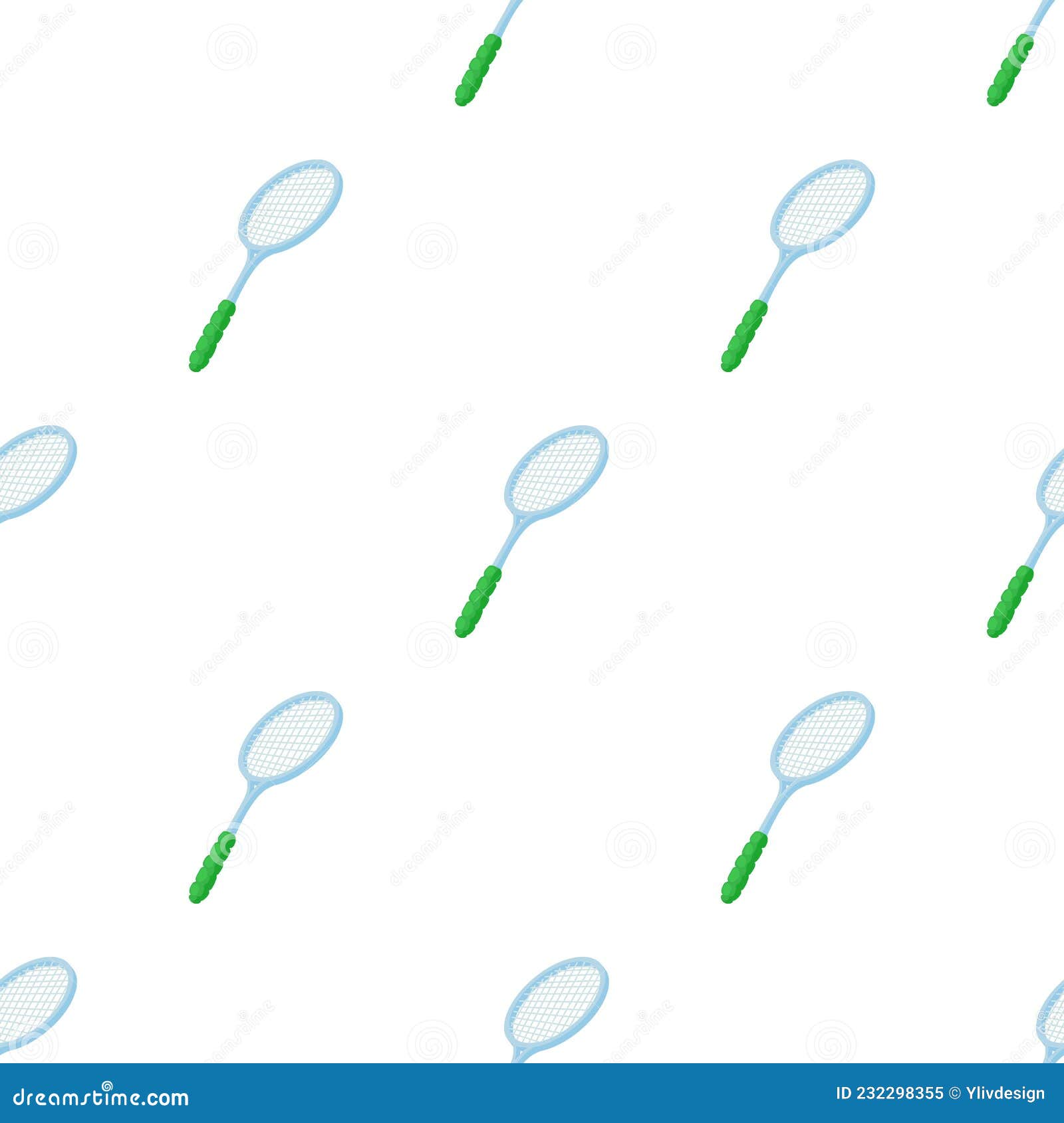 Tennis Racket Pattern Seamless Vector Stock Vector - Illustration of ...