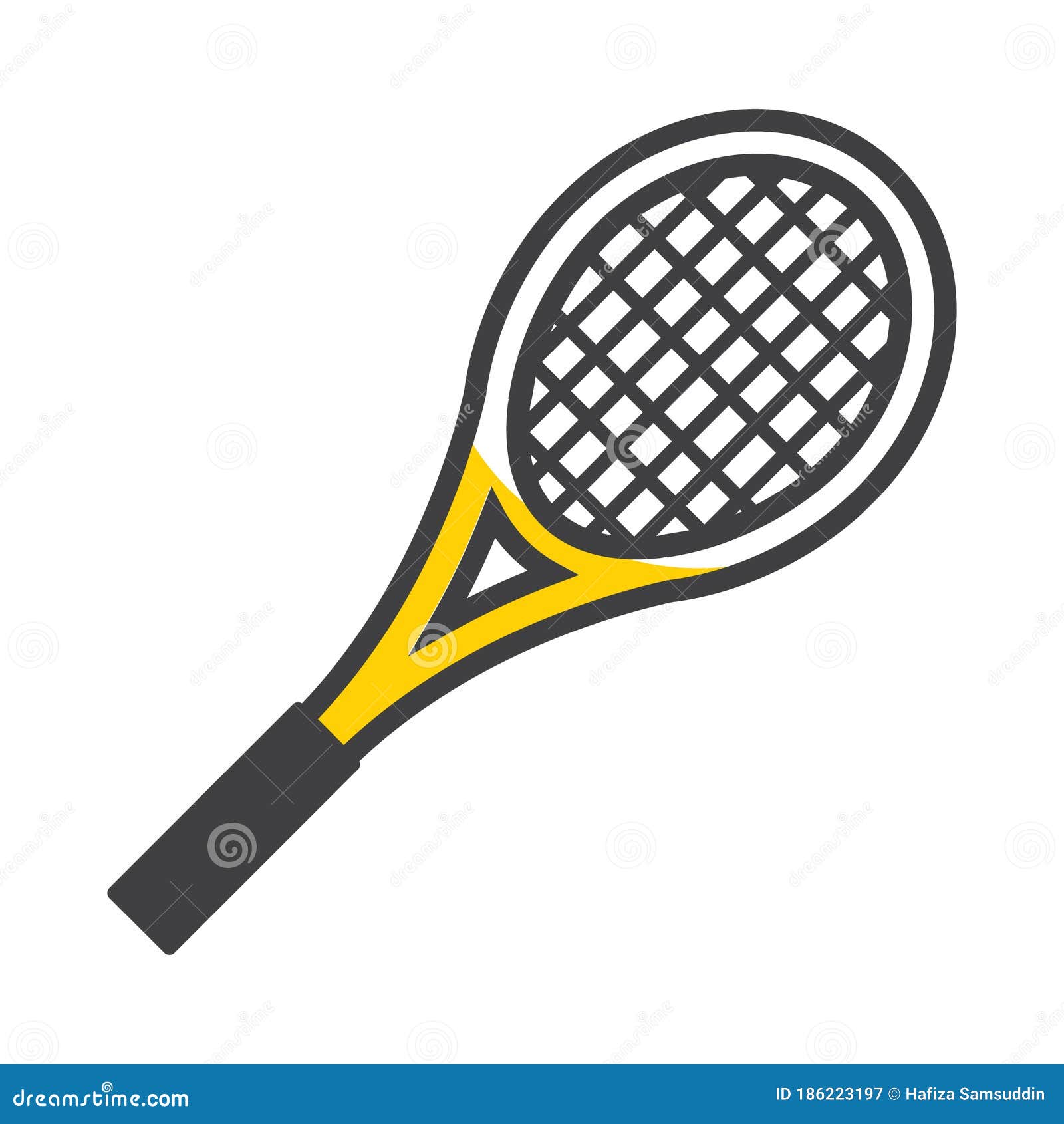Tennis Racket. Vector Illustration Decorative Design Stock Vector ...