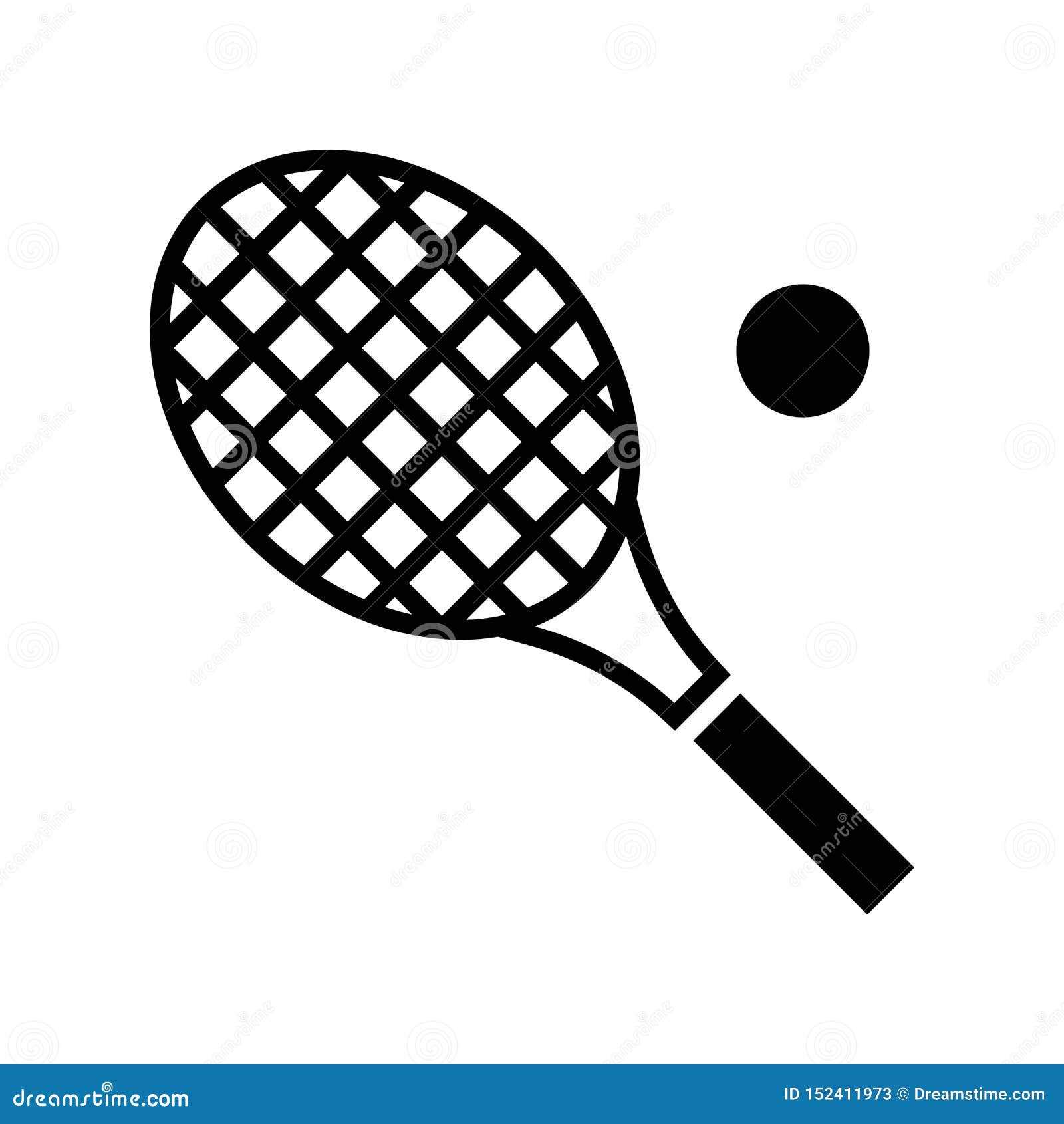 Tennis Racket Vector, Summer Holiday Related Solid Icon Stock Vector ...
