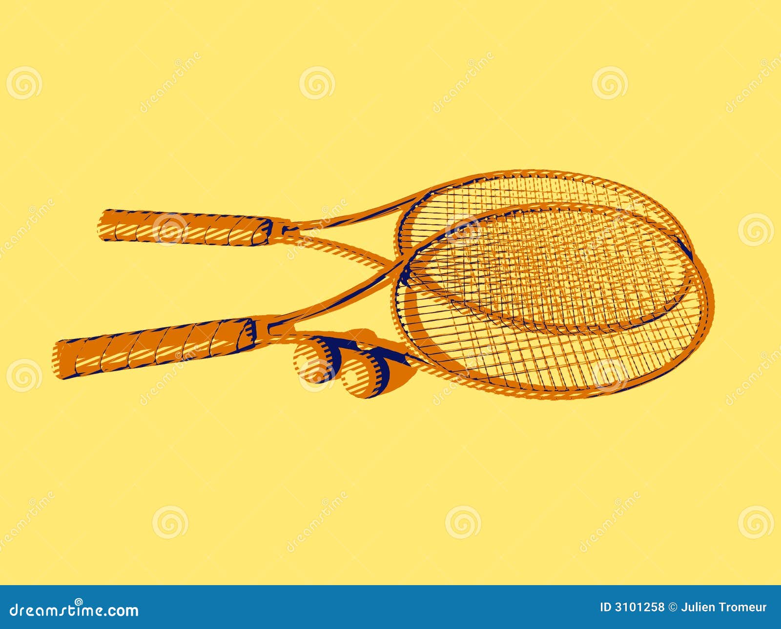 Tennis rackets stock illustration. Illustration of competition - 3101258