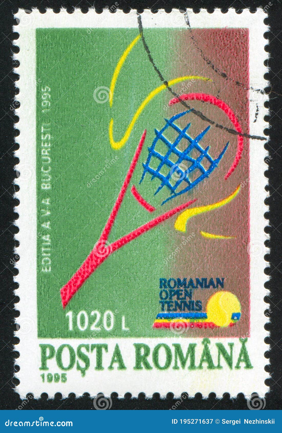 Tennis Rocket editorial photography. Image of sign, postage - 195271637