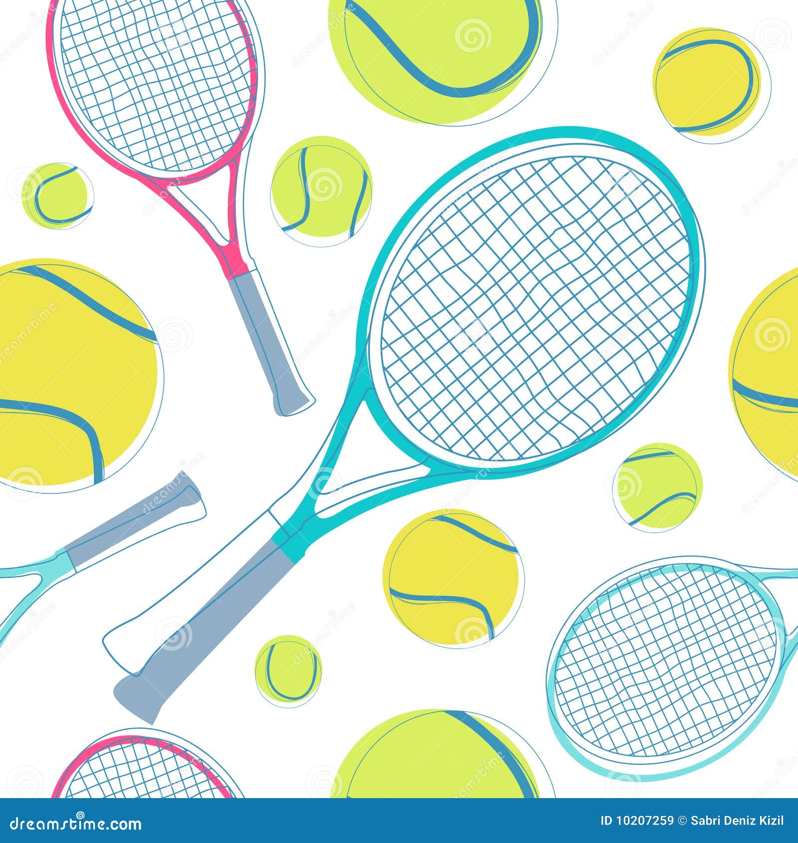Tennis seamless pattern stock vector. Illustration of shot - 10207259