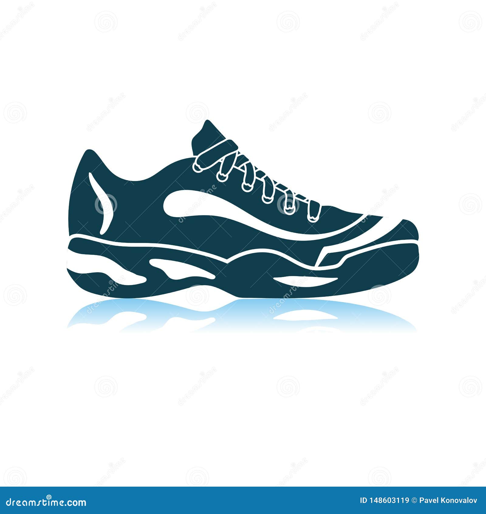 Sneaker Icon Stencil Black, Isolated Vector Illustration On A White ...