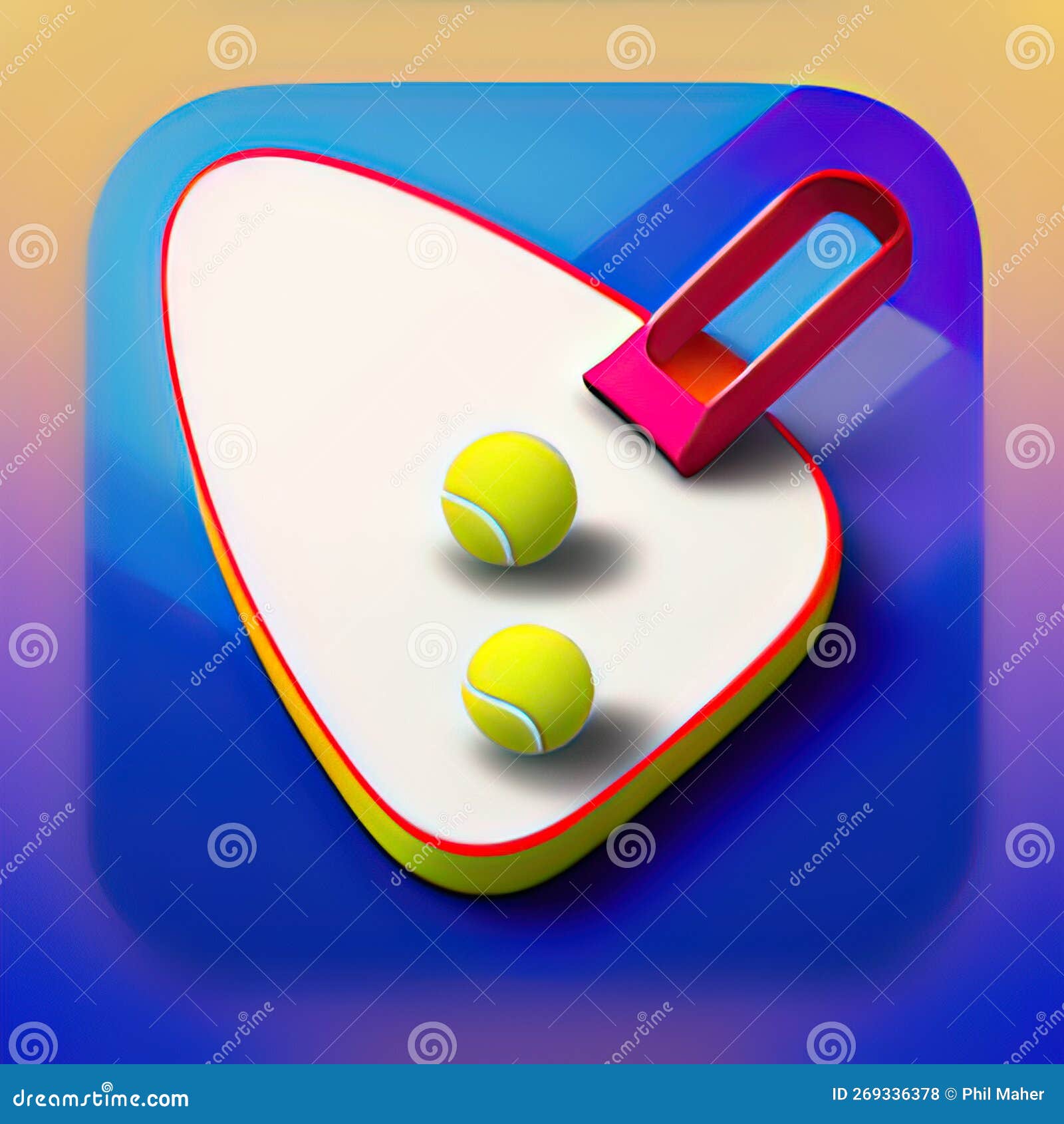 Tennis Software App Style Icon. Generative AI. Stock Illustration ...