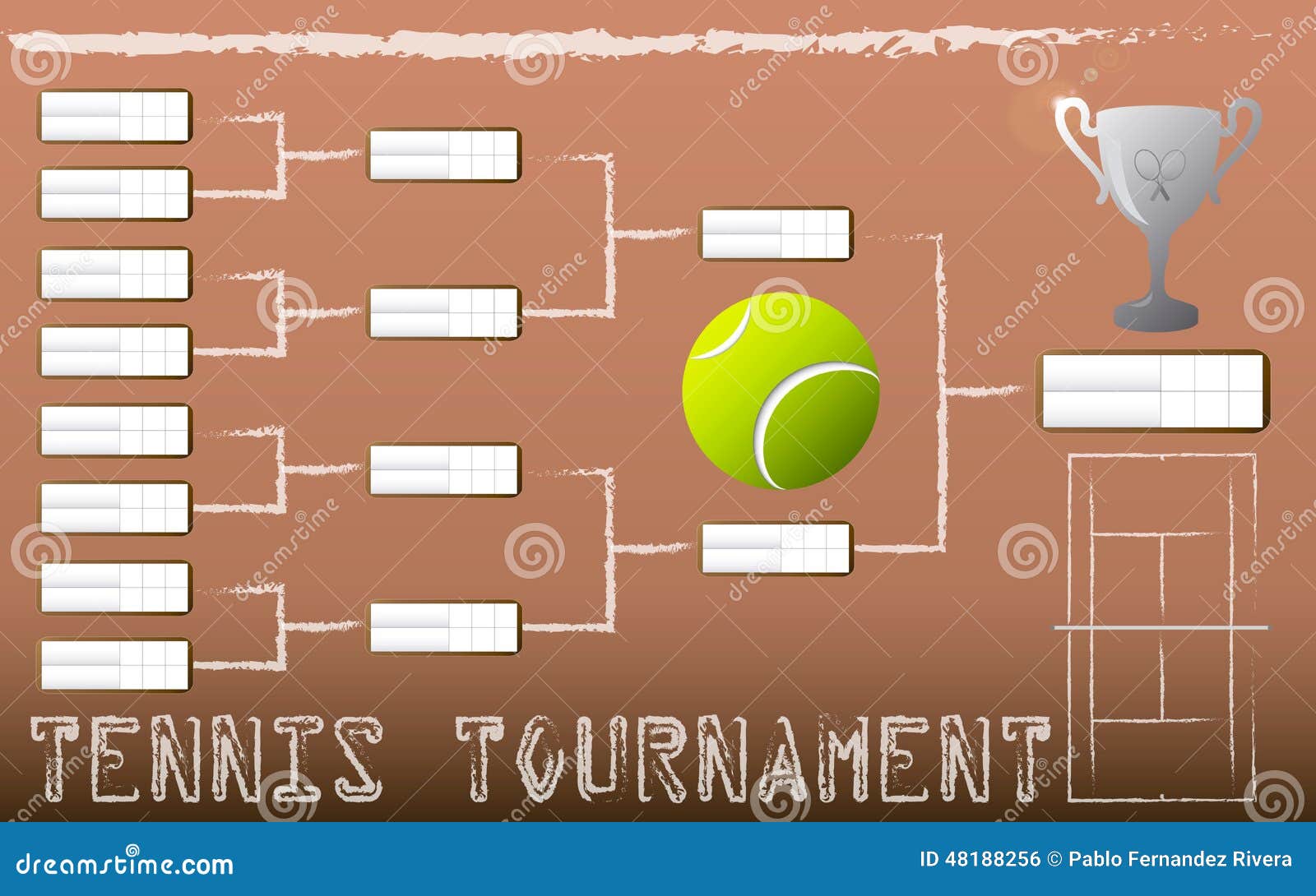 Tennis Tournament Bracket stock illustration. Illustration of ...