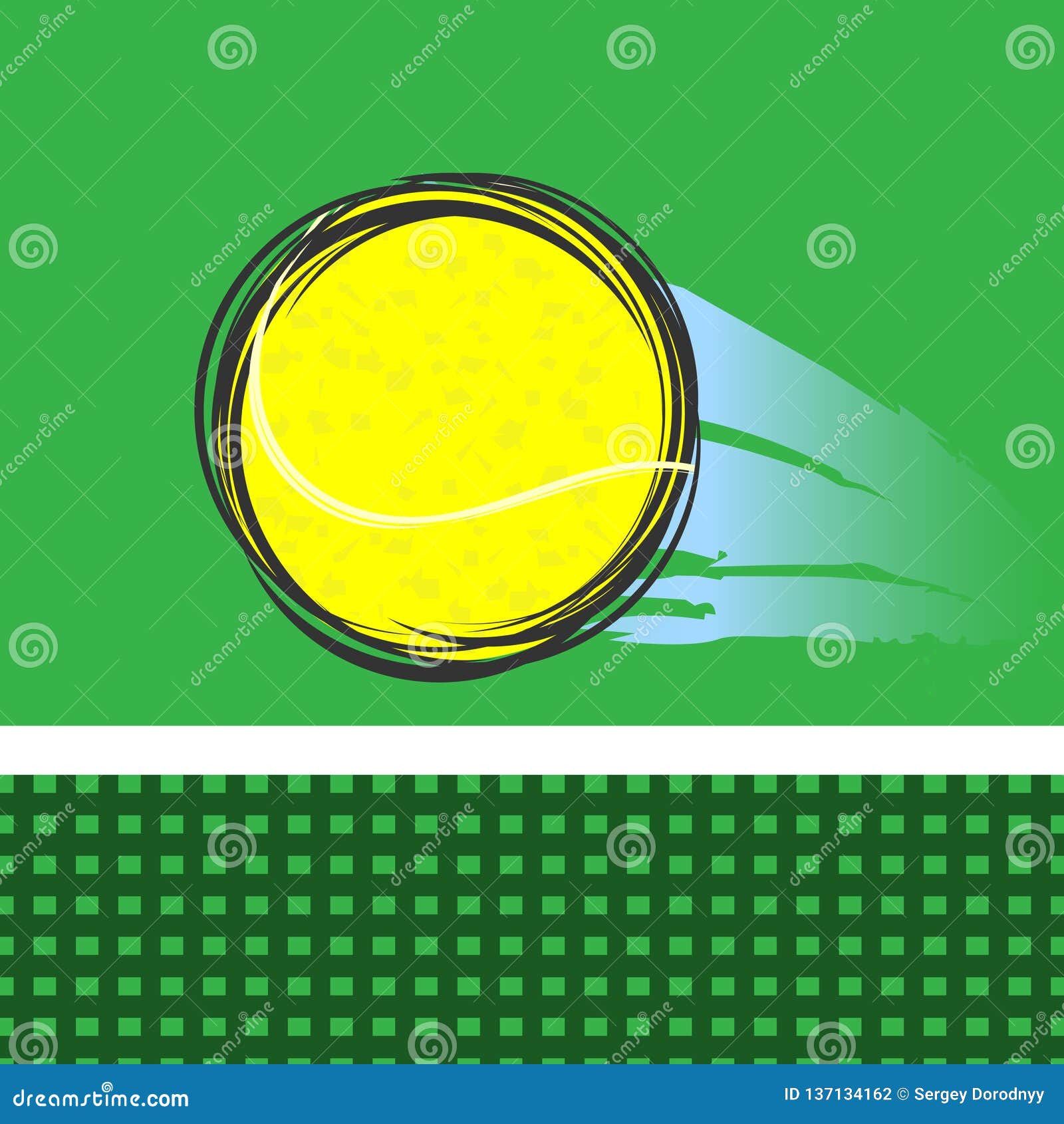 Tennis Vector Illustration with Ball and Net Stock Vector ...
